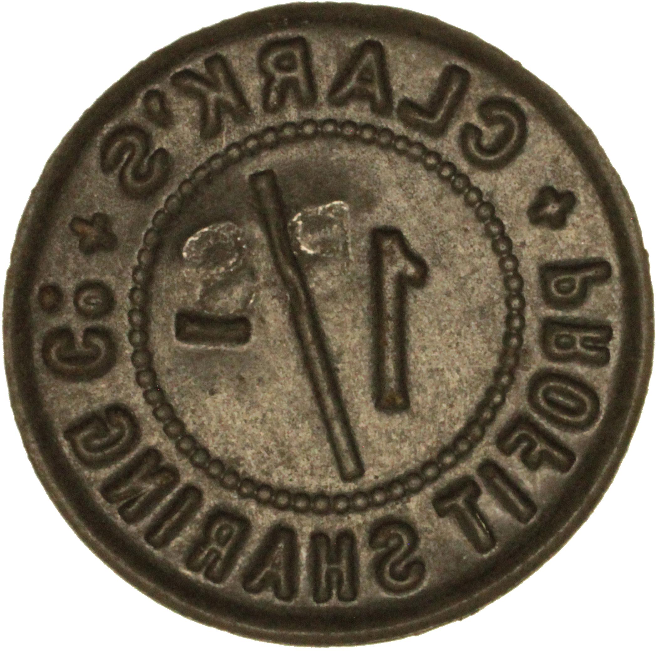 Clark's Profit Sharing Co. 1 shilling token.