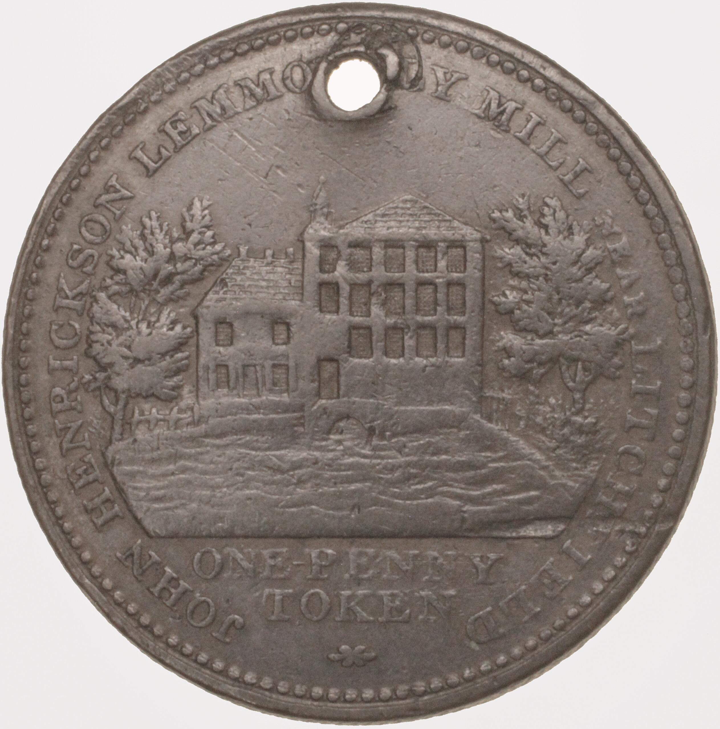 Lichfield, Lemmonsly Mill, J. Henrickson. Penny token