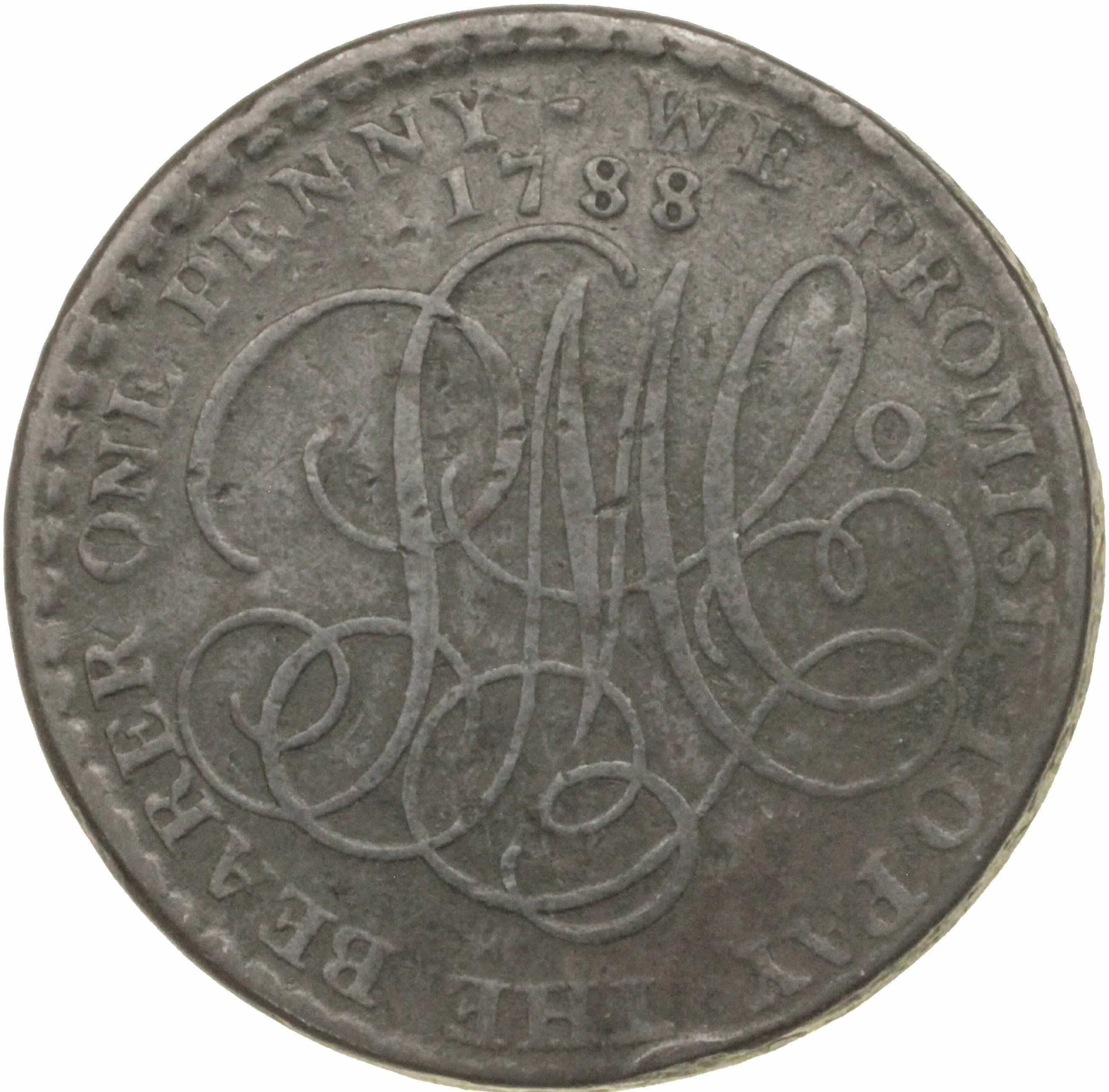 Wales, Anglesey, penny token, 1788.