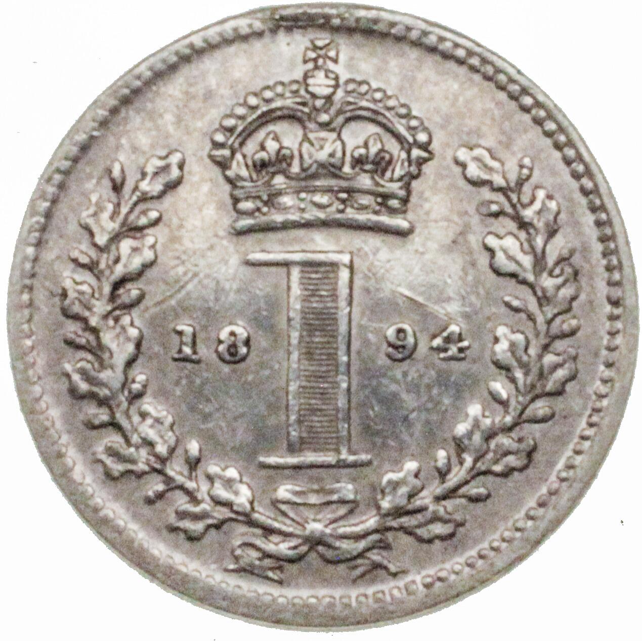 Victoria, Silver penny, 1894.