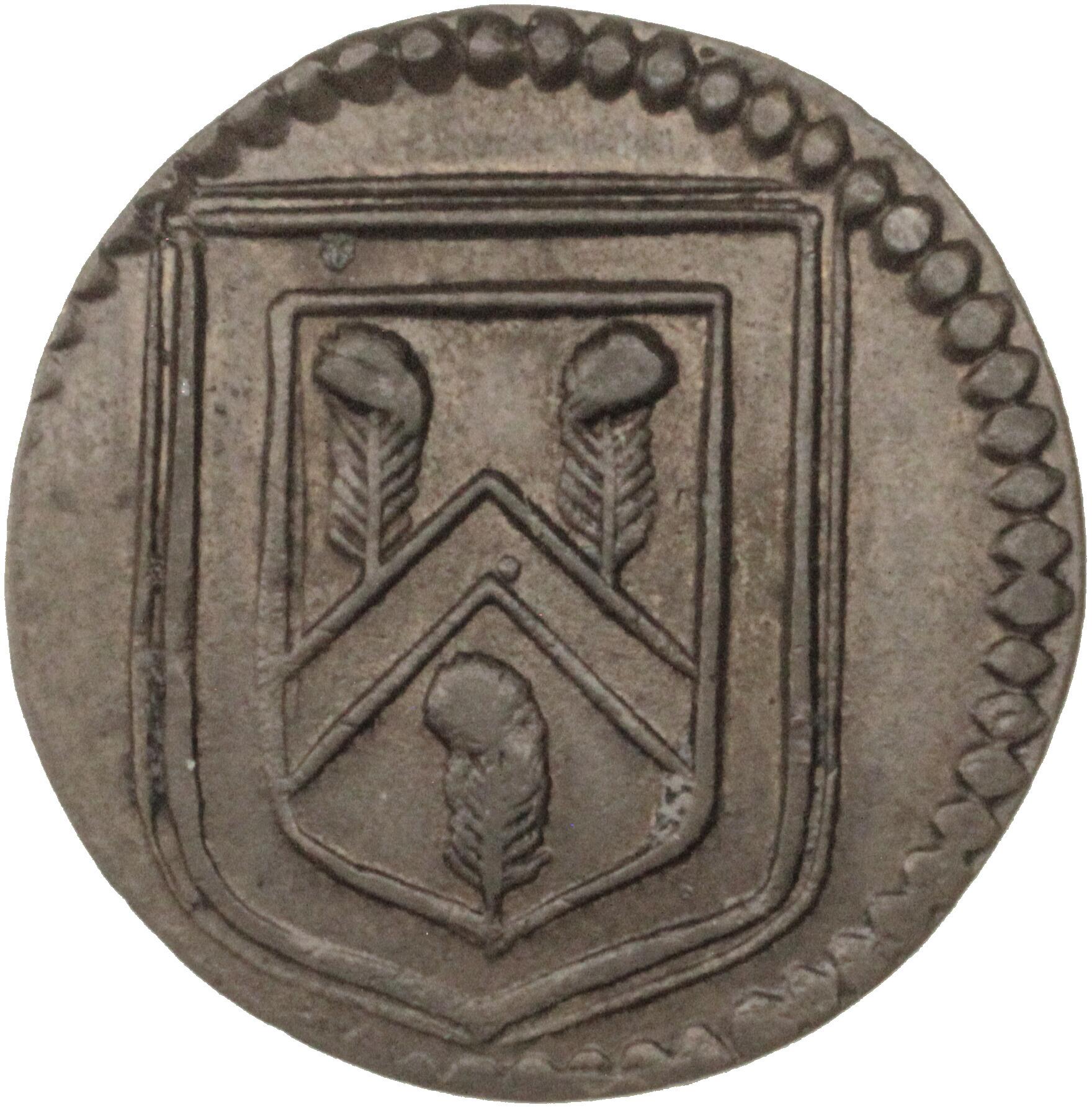 17th century token, school token ?. Farthing size