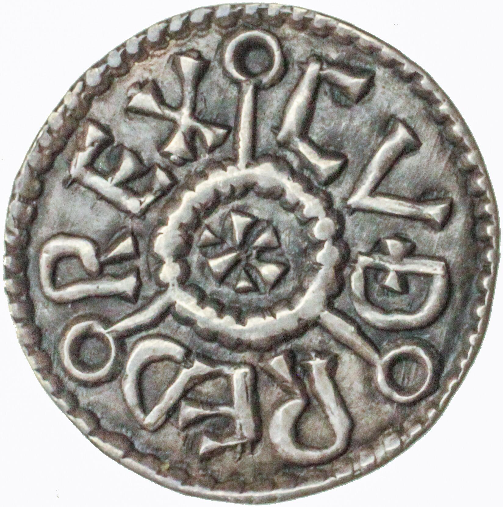 Modern copy by Trevor Ashmore of penny of Cuthred, king of Kent, 798 ...