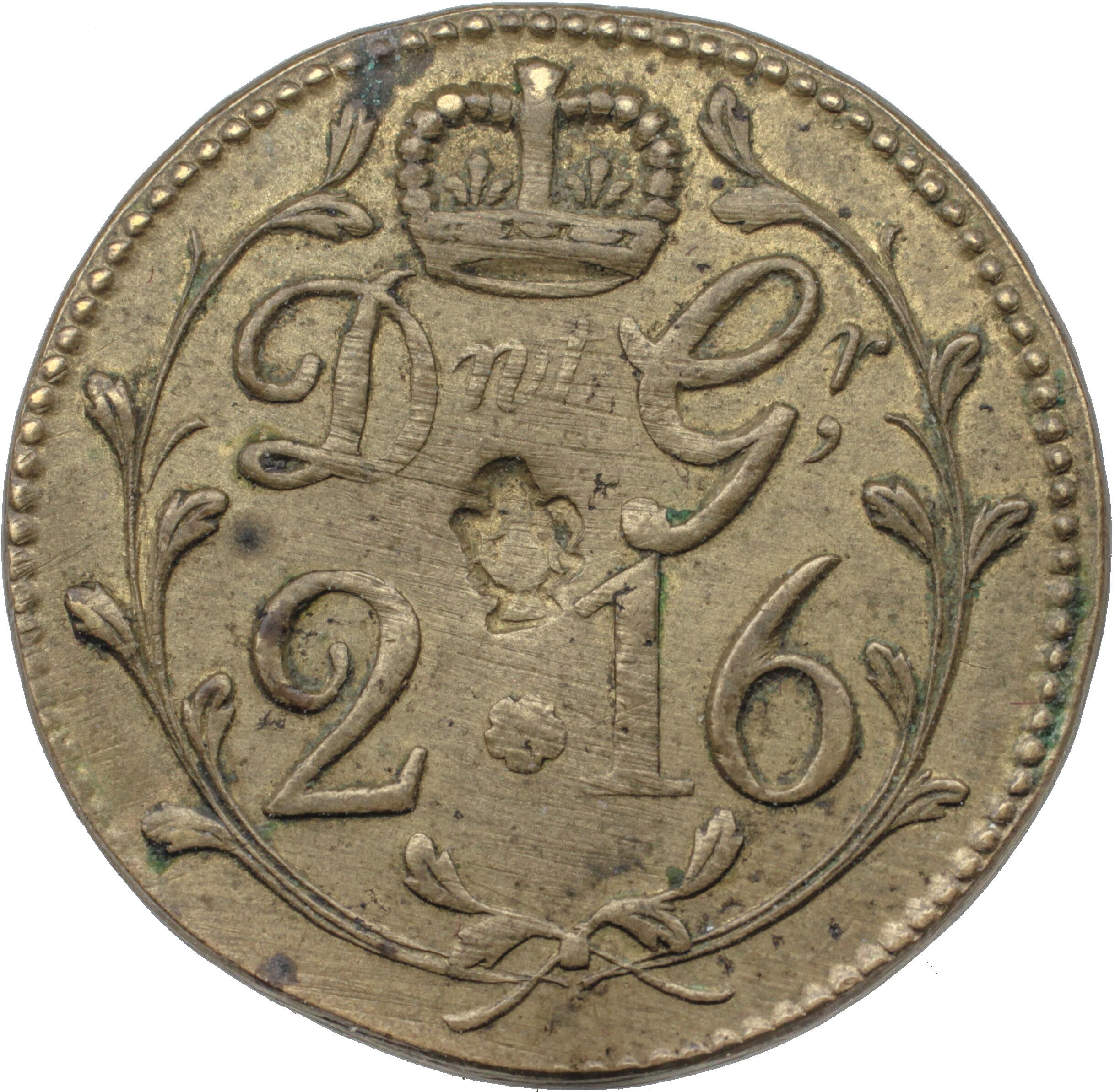 England, George III. Coin Weight for Half guinea.