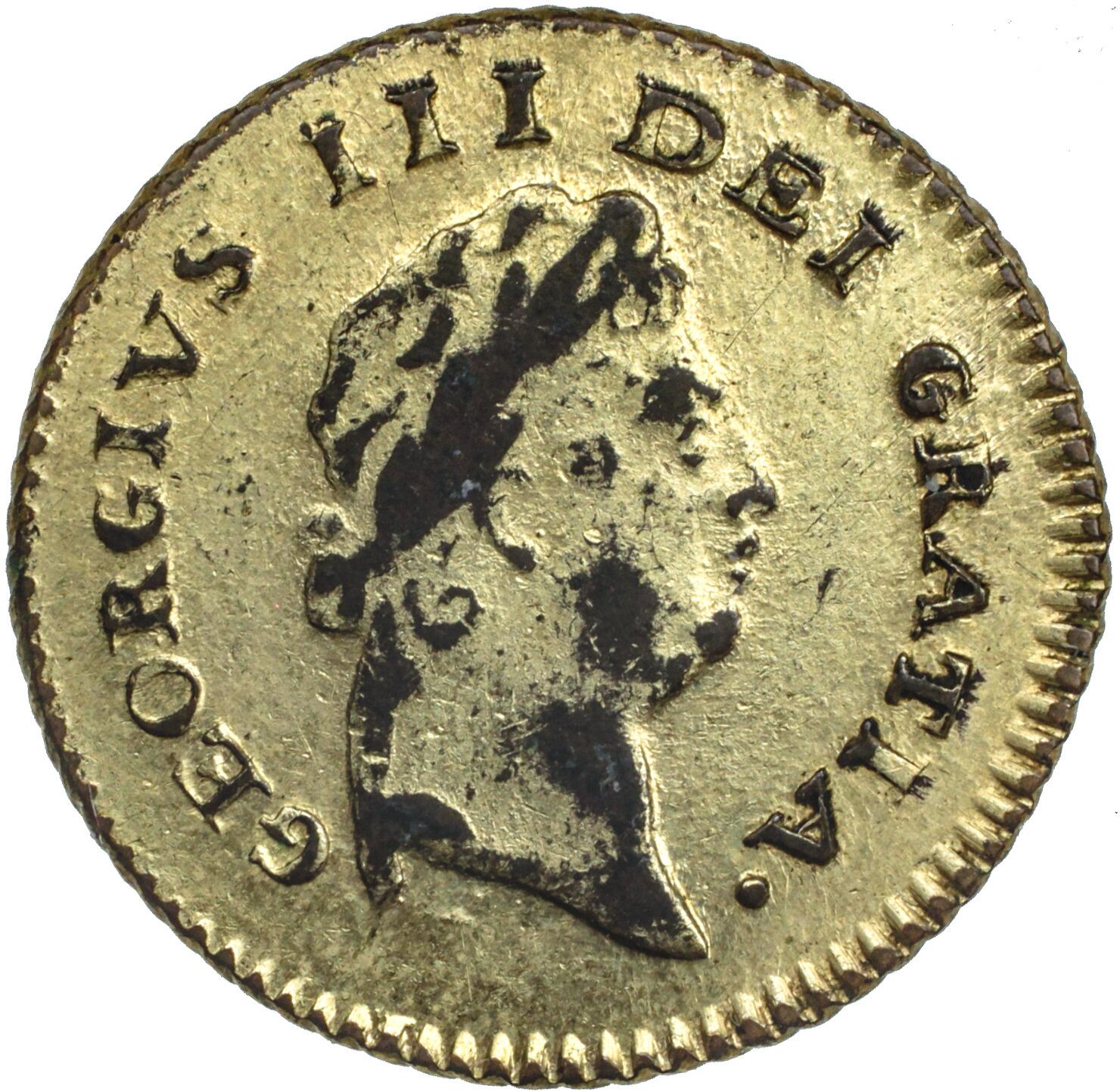 Contemporary counterfeit of George III, One third guinea, 1798