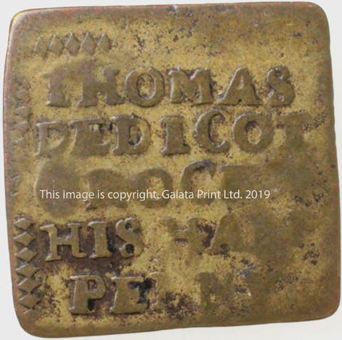 WORCESTERSHIRE, Bewdley, Thomas Dedicot, grocer, halfpenny token.