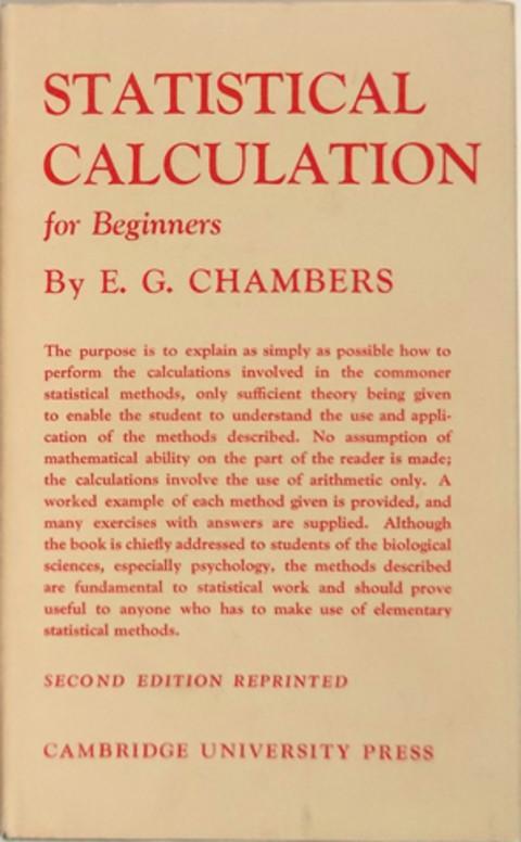 Statistical Calculation for Beginners