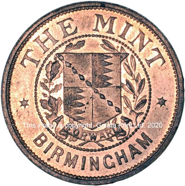 Ralph Heaton & Sons, Coiners. The Mint, Birmingham. Bronze