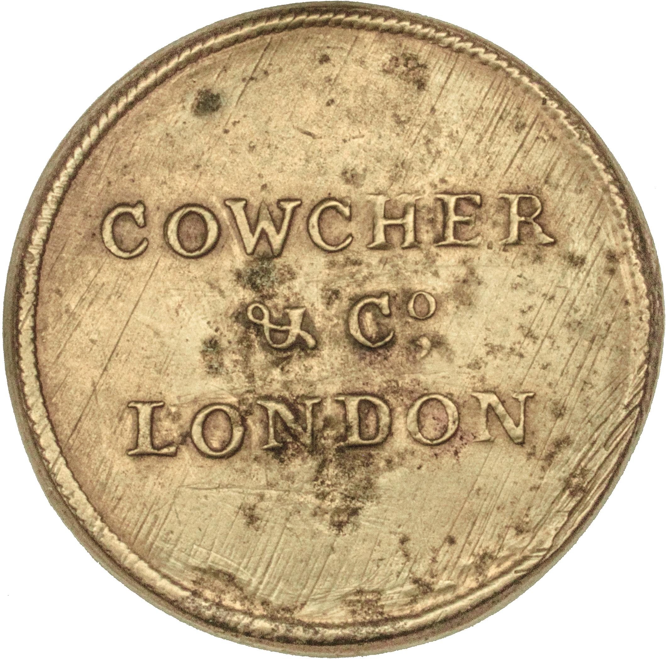 Cowcher & Co. London. Weight for a Portuguese double Joe, £3 : 12s