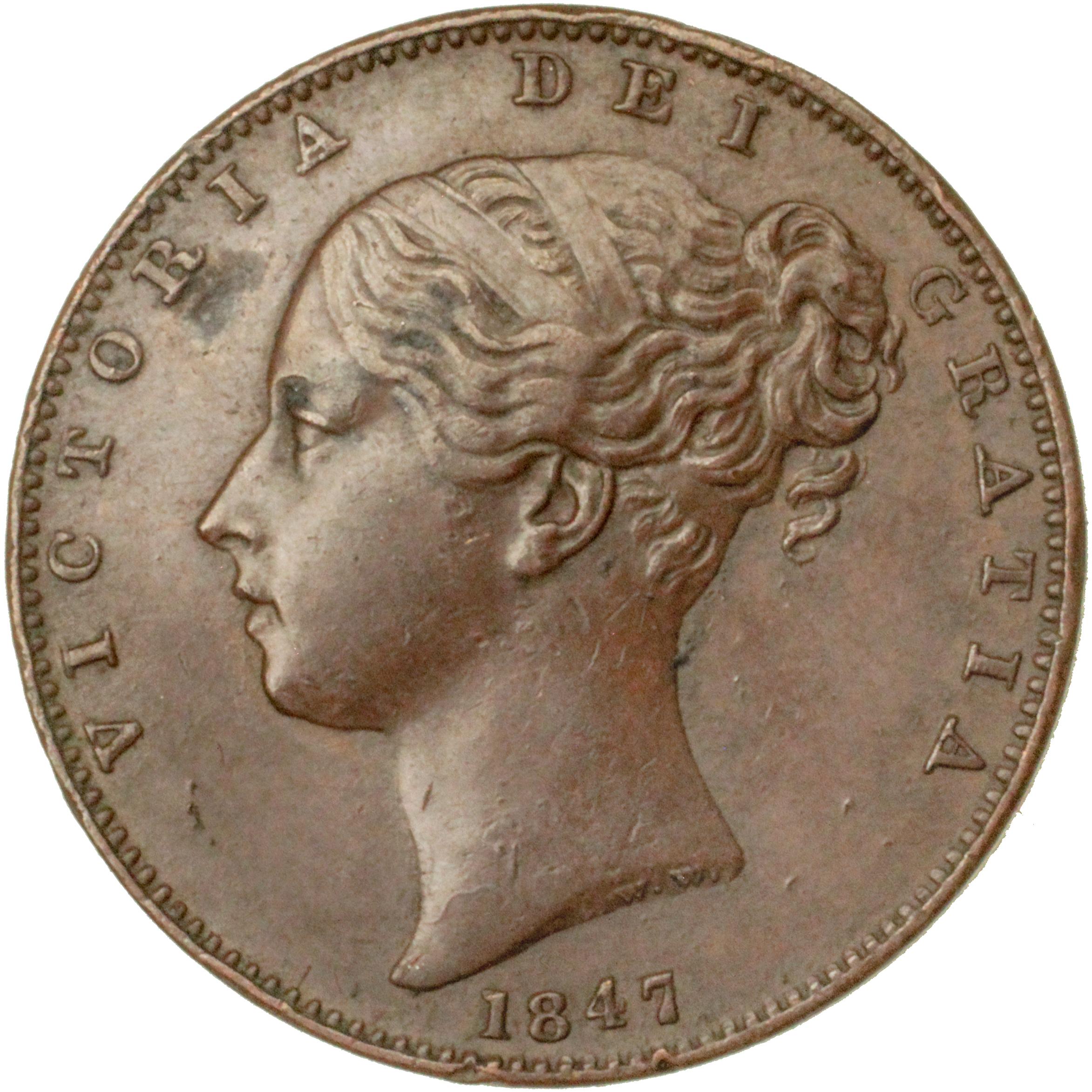 Victoria, farthing 1847.