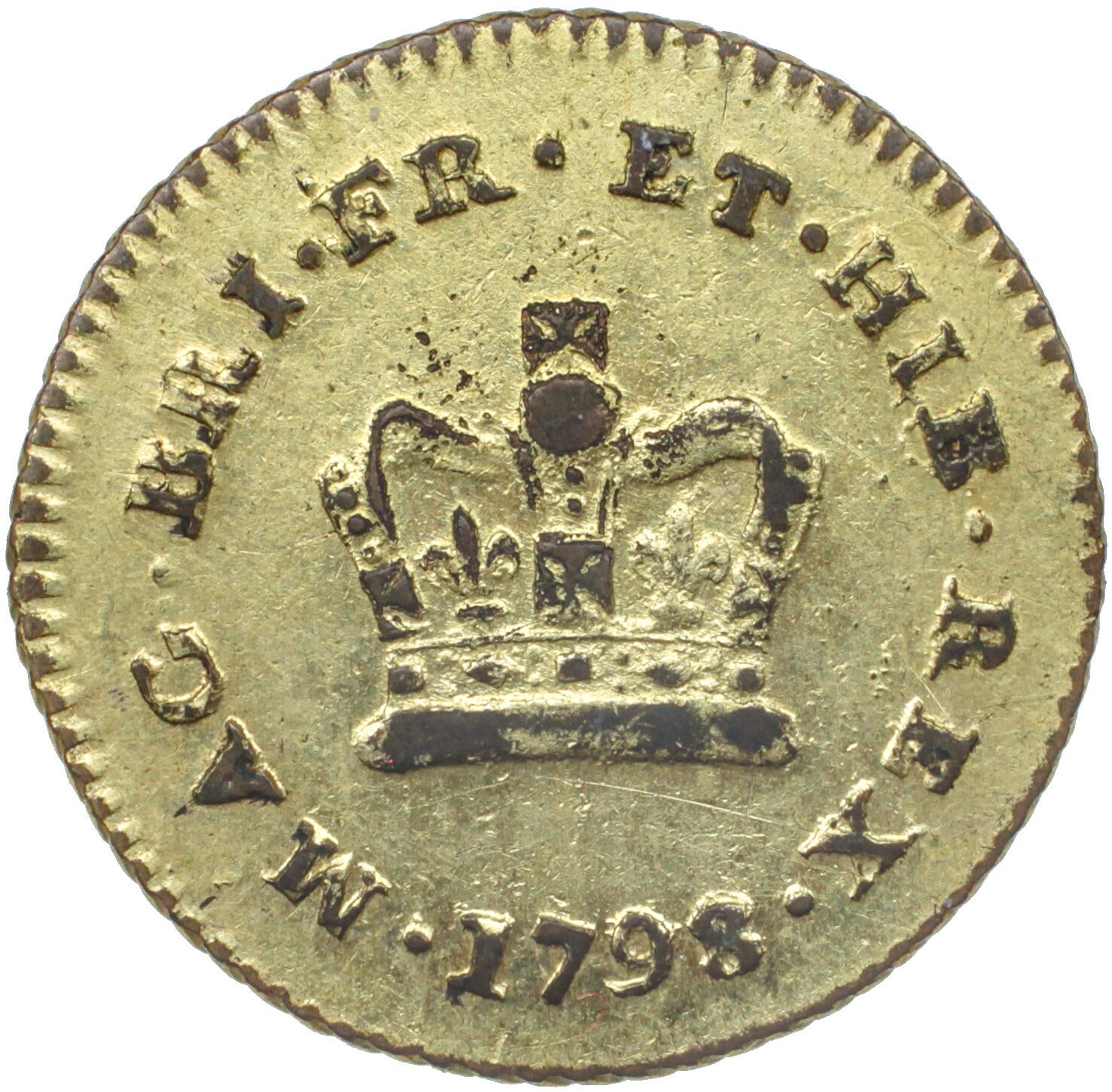 Contemporary counterfeit of George III, One third guinea, 1798