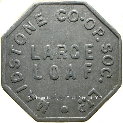 Co-op token, Maidstone (Kent) Large loaf. Al.