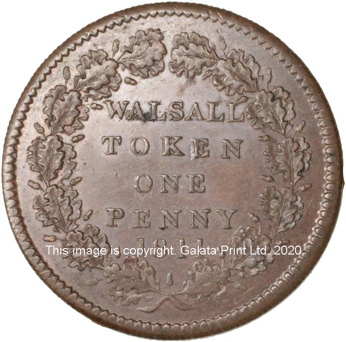 WALSALL, STAFFORDSHIRE. Token penny, 1811. Fletcher & Sharratt ...