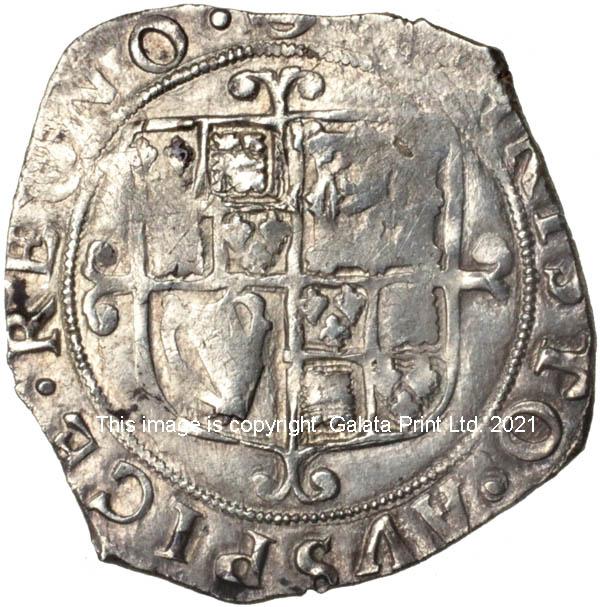 CHARLES I, 1625-49. Shilling, group F, 6th bust. VF/AVF