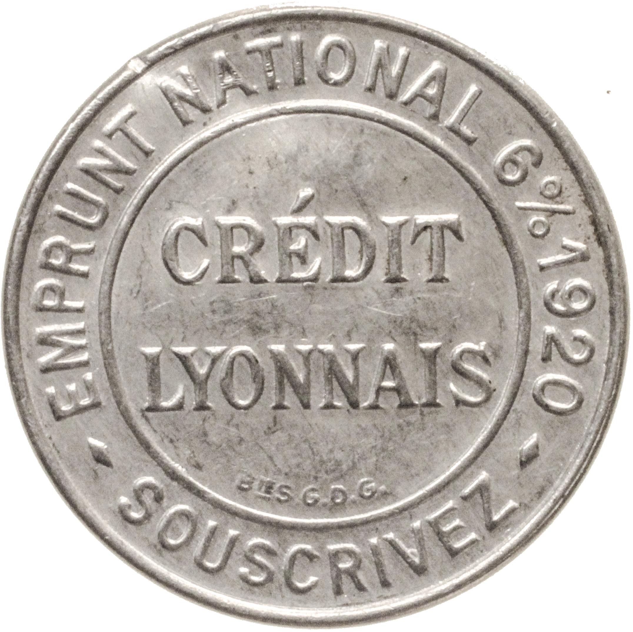 France. Encased postage stamp. 5 cmes.