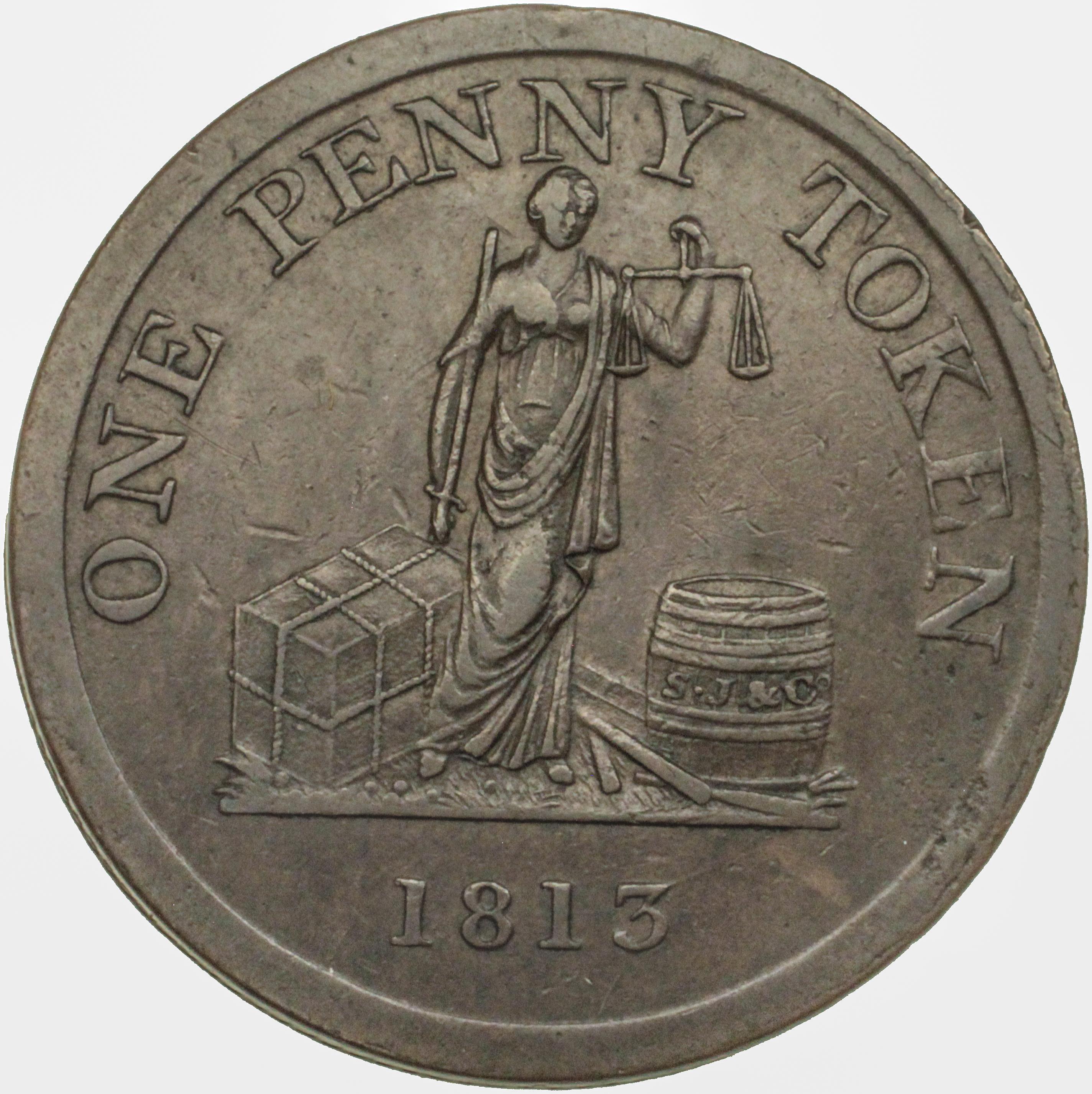 Sheffield, Yorkshire, penny token 1813.