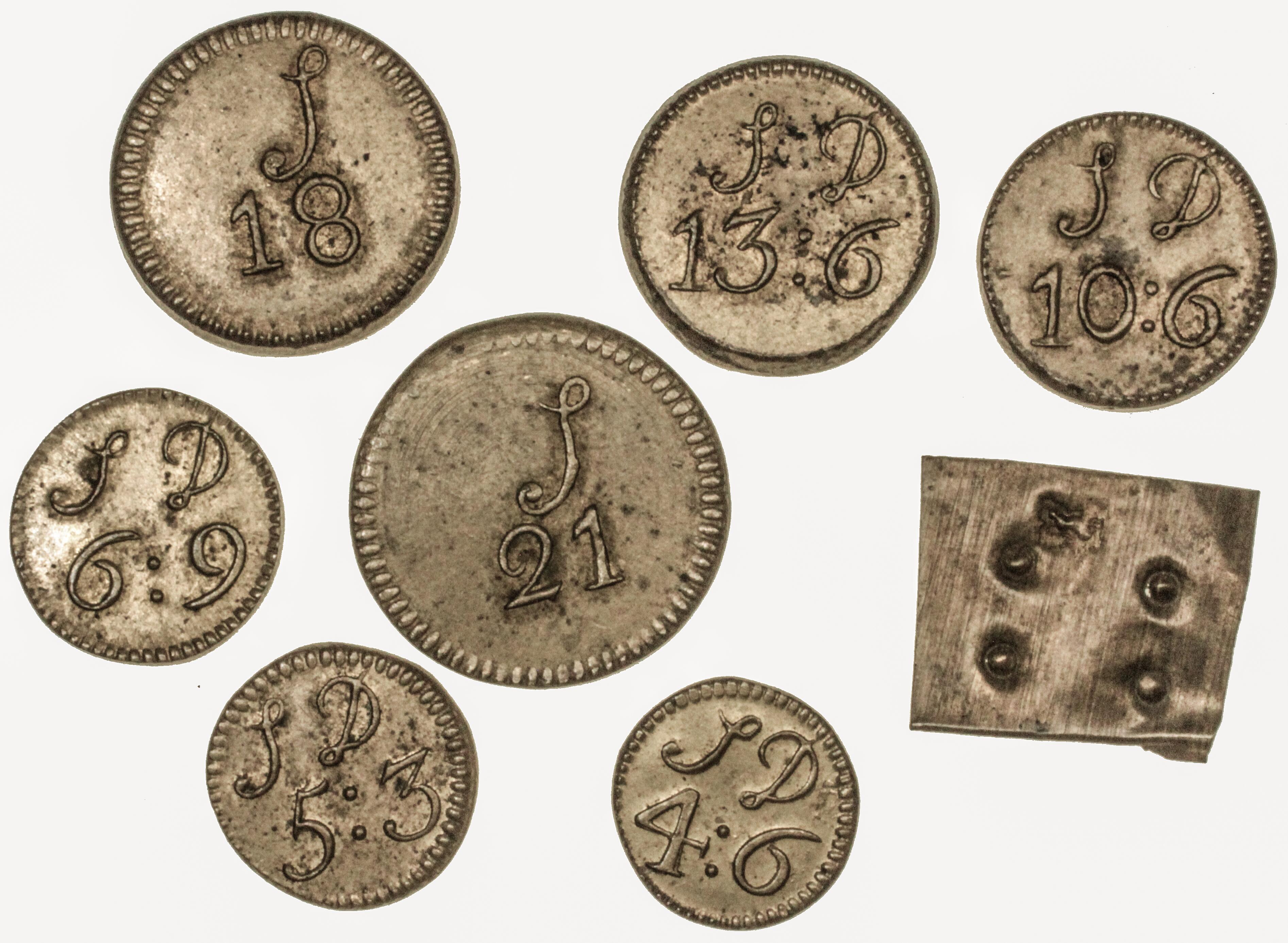 Coin scales and coin-weights. Thos. Harrison, Cannon Street, London.
