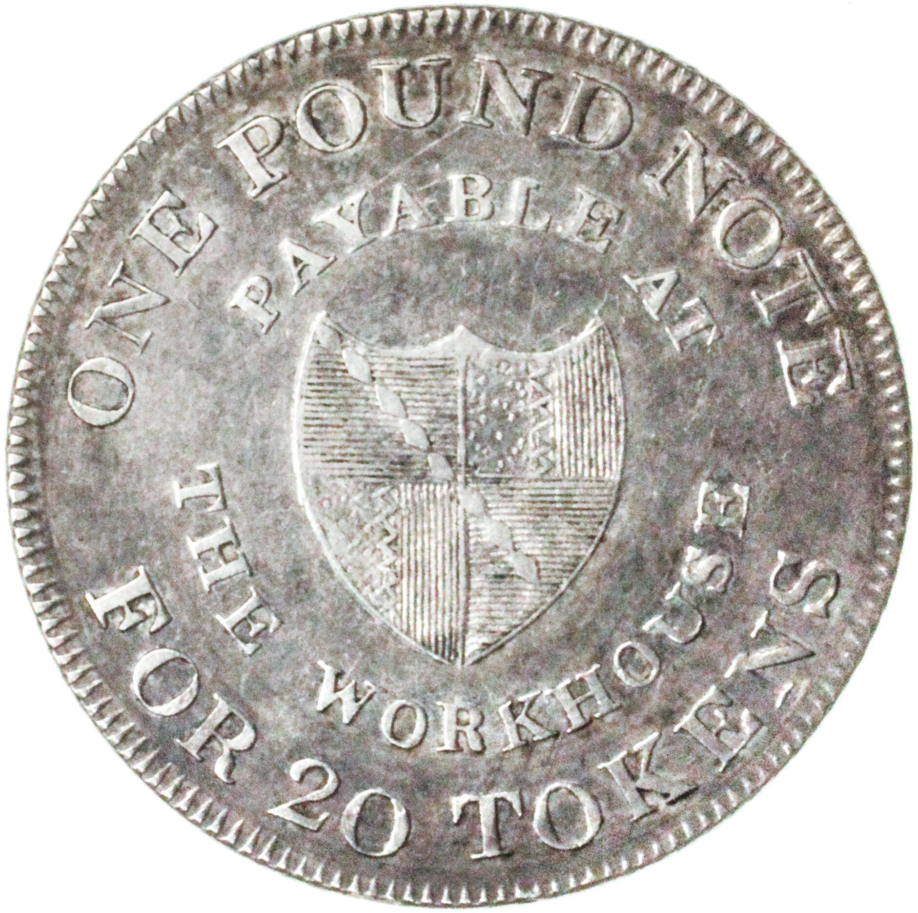 Birmingham Workhouse. Shilling token, 1811.