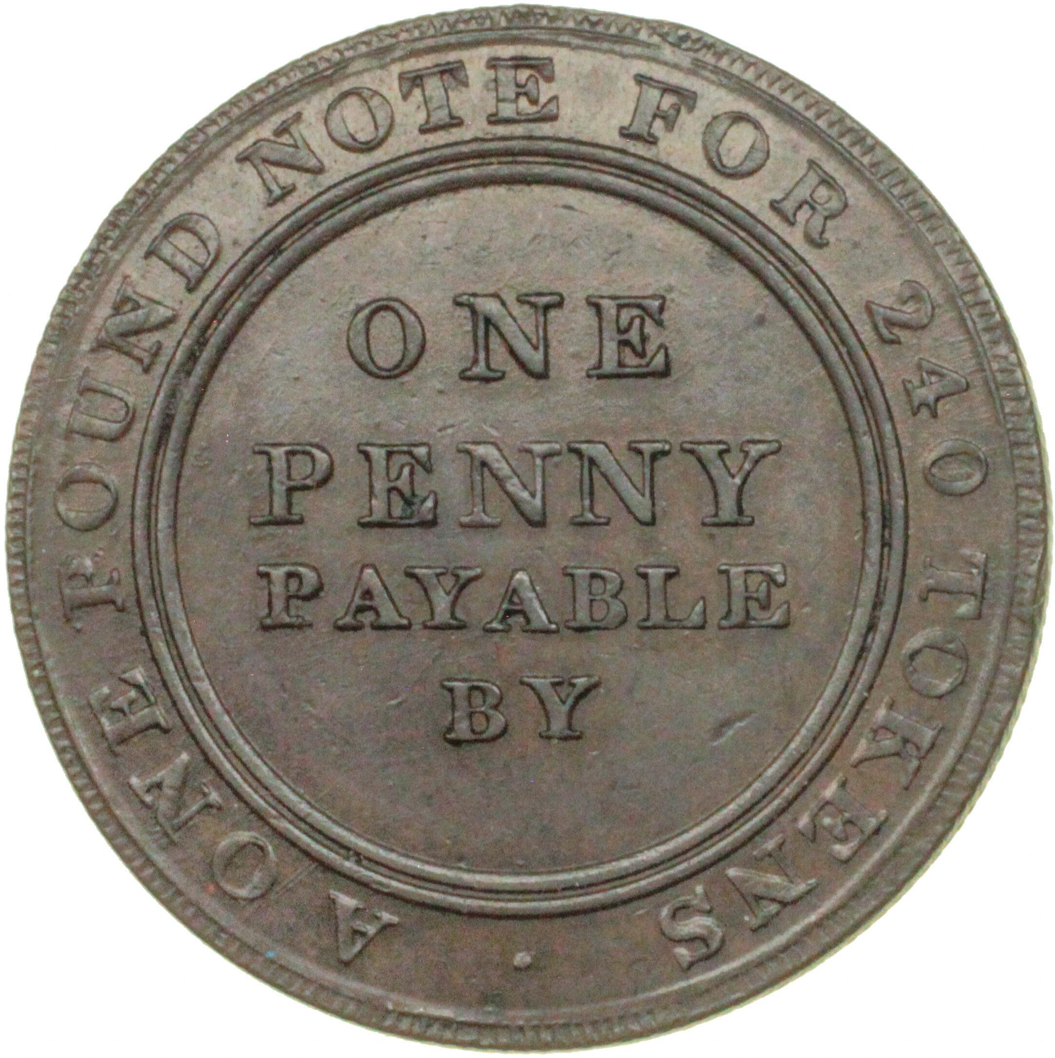 Bilston, Samuel Fereday. Penny token, 1814. W.69.