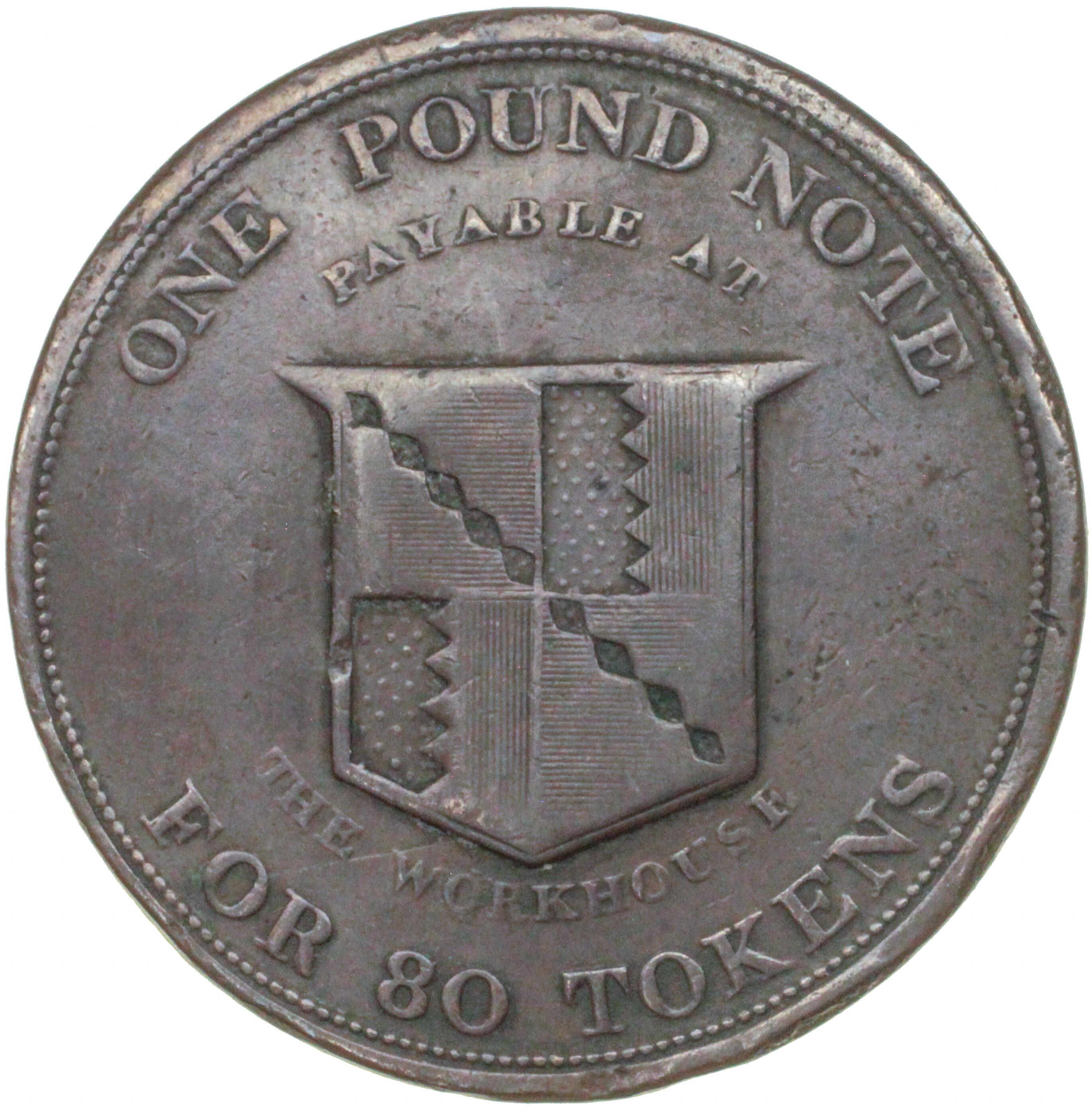 Birmingham Workhouse. Threepence token, 1813. W.381