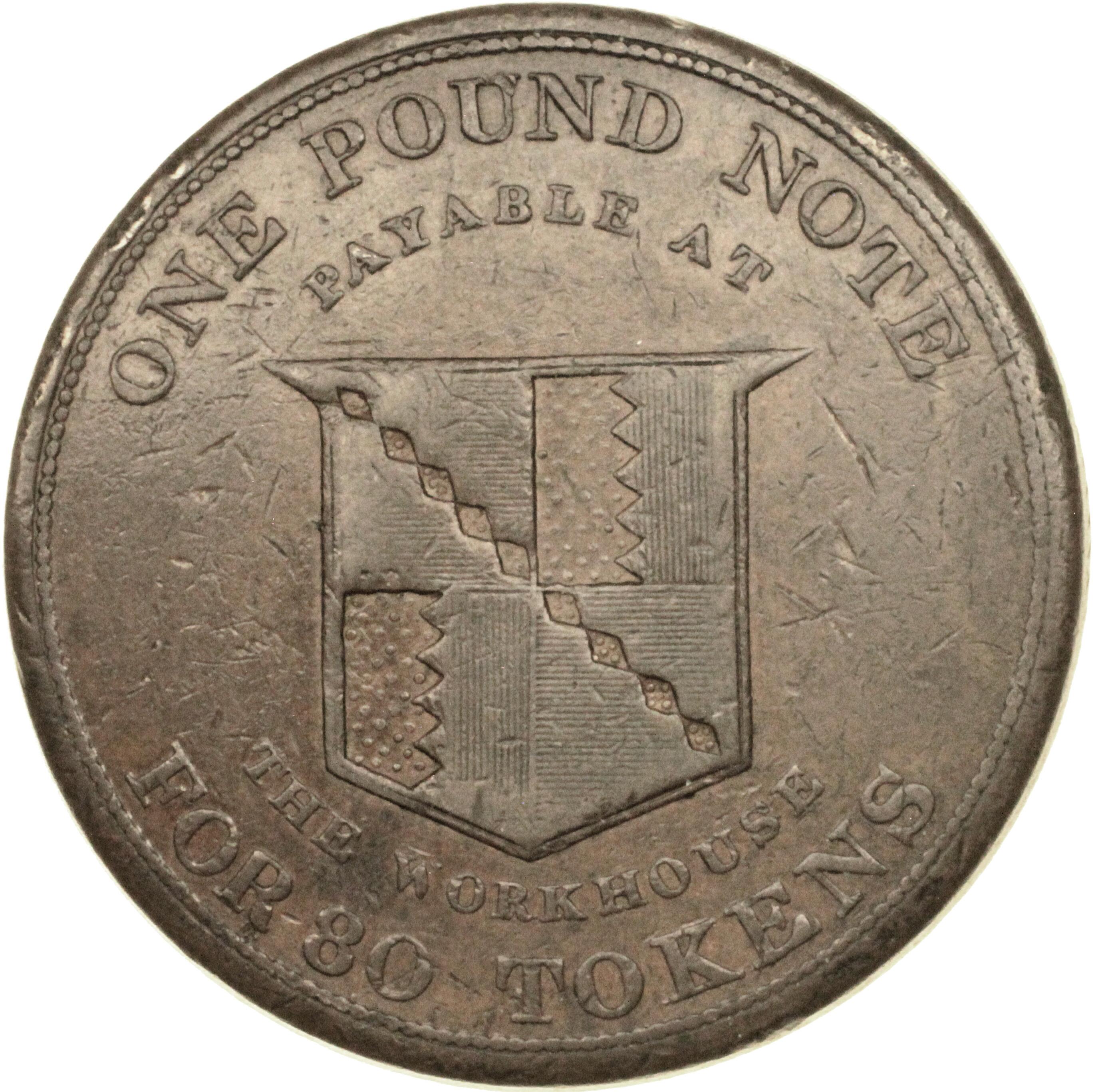 Birmingham Workhouse. Threepence token, 1813. W.383