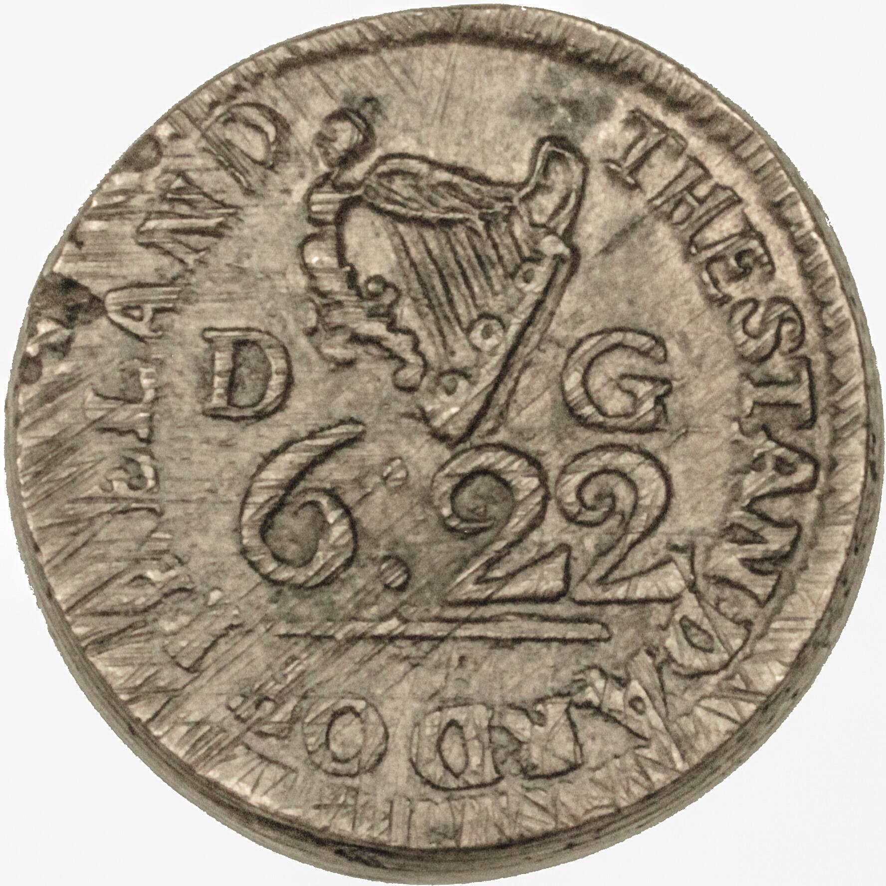 Ireland, Anne. Coin-weight for a moidor of Portugal, 1709.