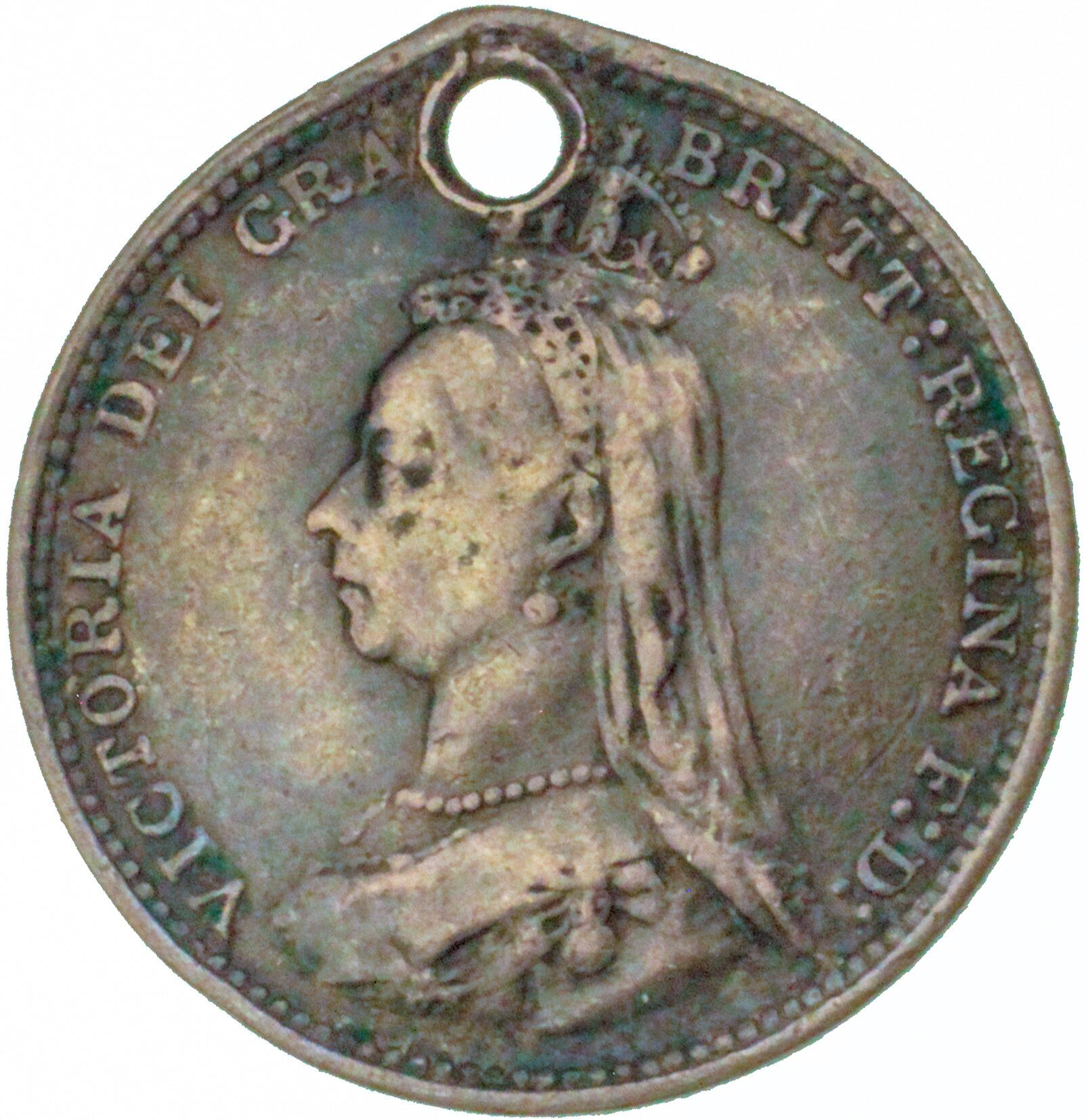 Engraved coin. Love token. Victoria, silver threepence.