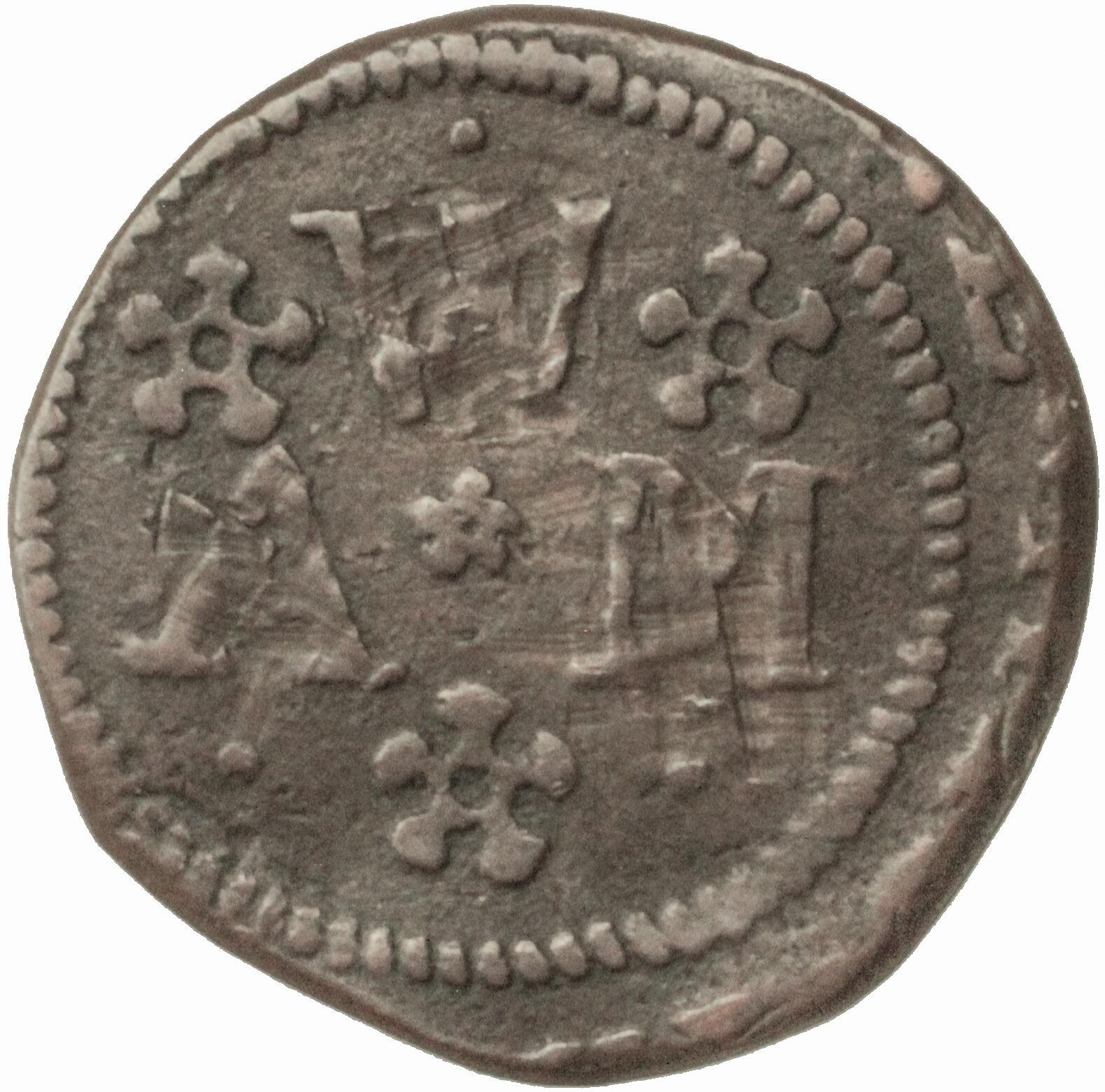 London. Amos Winch, Shoe Lane. King's Head. Halfpenny token.