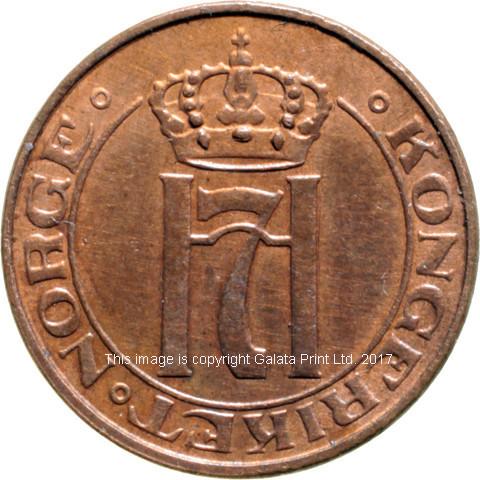 NORWAY NORGE - Haakon VII (1908-1952) 1 ore 1931