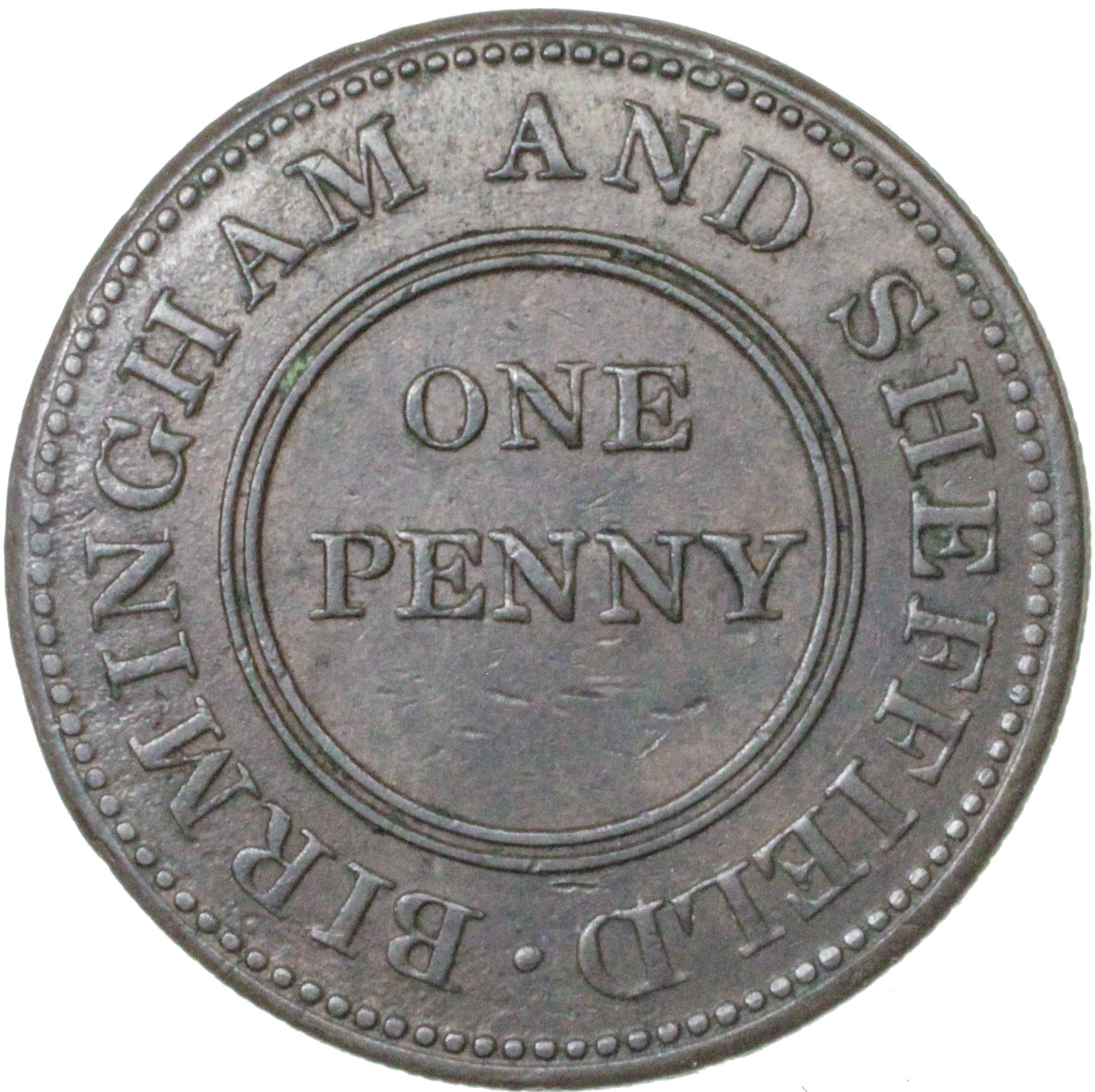 BIRMINGHAM & SHEFFIELD, Token Penny, 1812. W 166