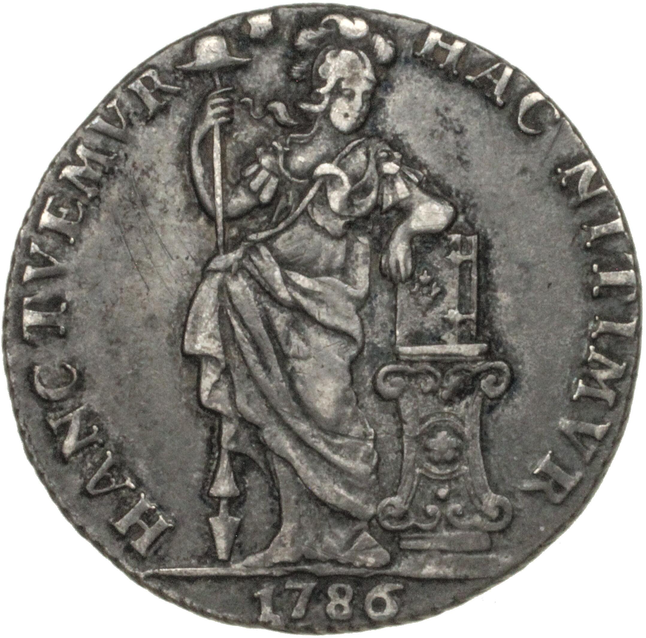 Netherlands Indies, VOC, Utrecht. 1 guilder 1786.