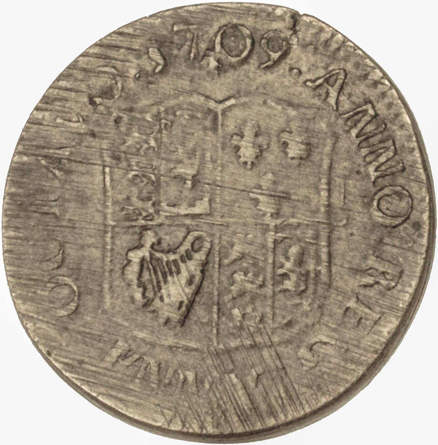 Ireland, Anne. Coin-weight for a moidor of Portugal, 1709.
