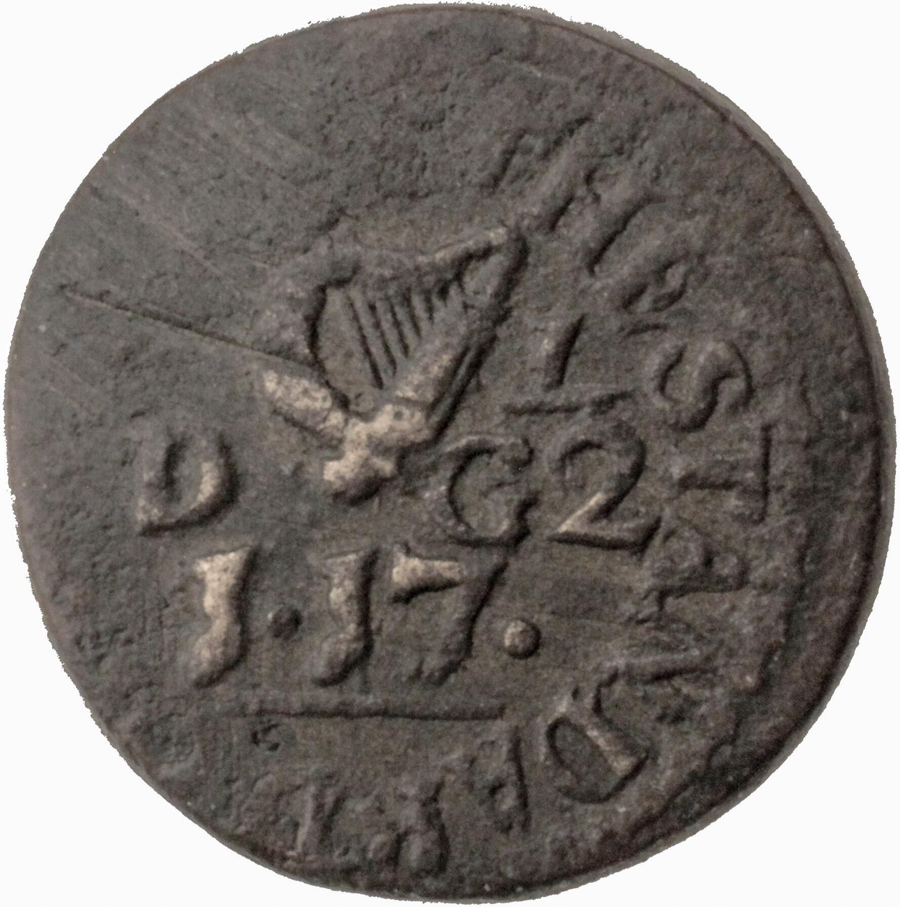 Ireland, George I. Coin-weight for a quarter moidor of Portugal, 1718.