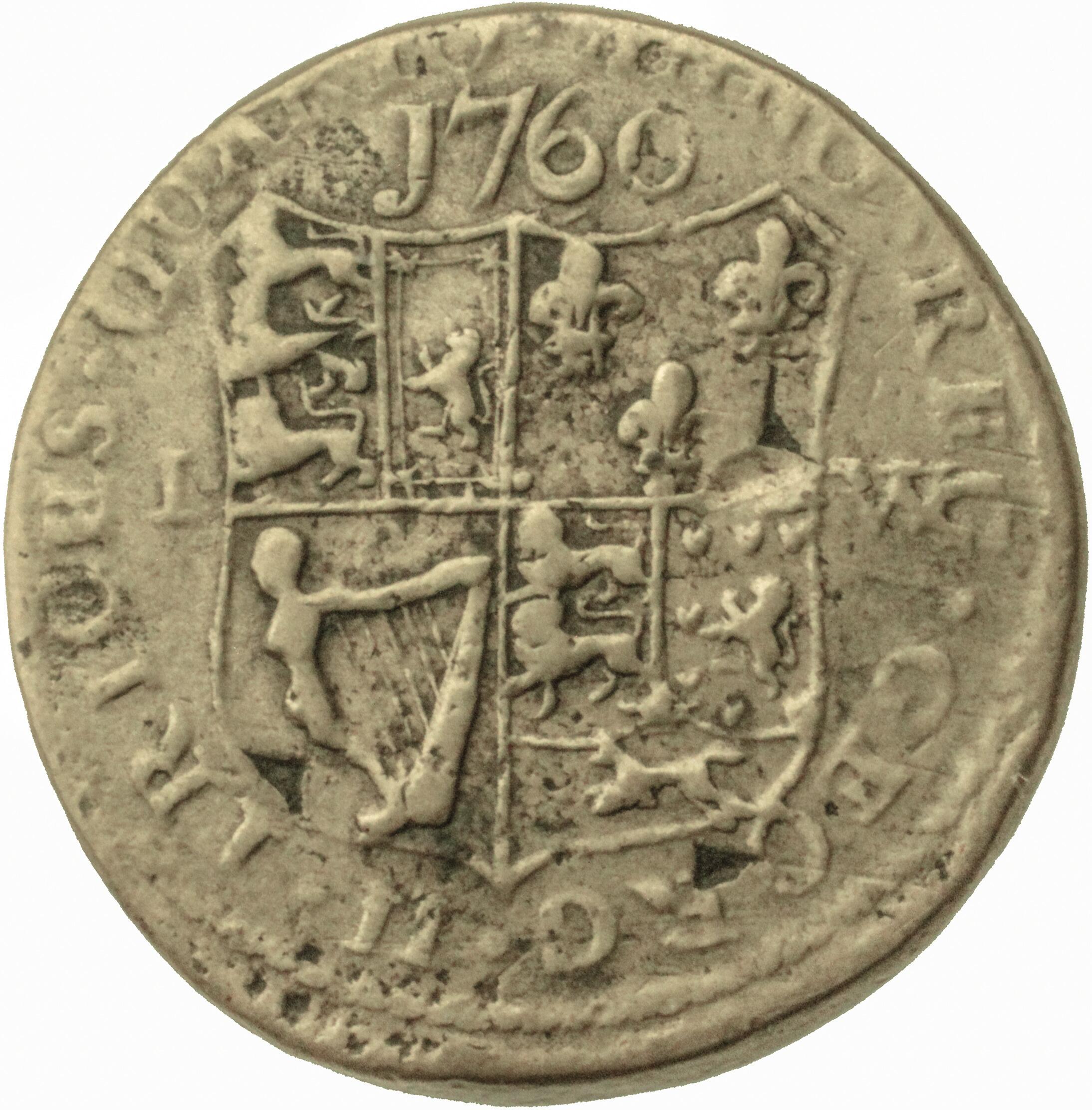 Ireland, George II. Coin-weight for a 2 escudos of Portugal, 1760.
