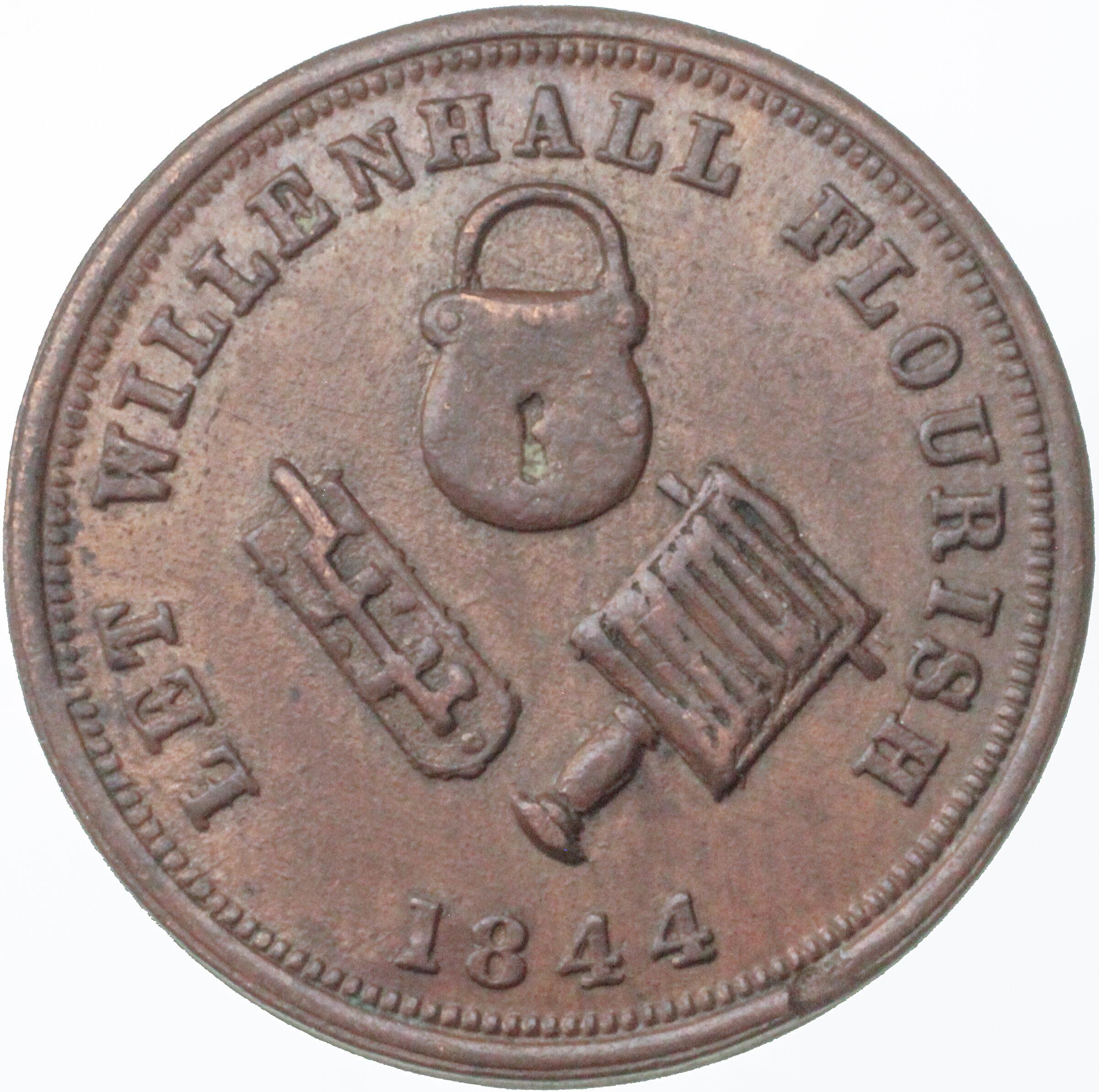 Willenhall, Staffordshire. Rushbrooke. Farthing token.