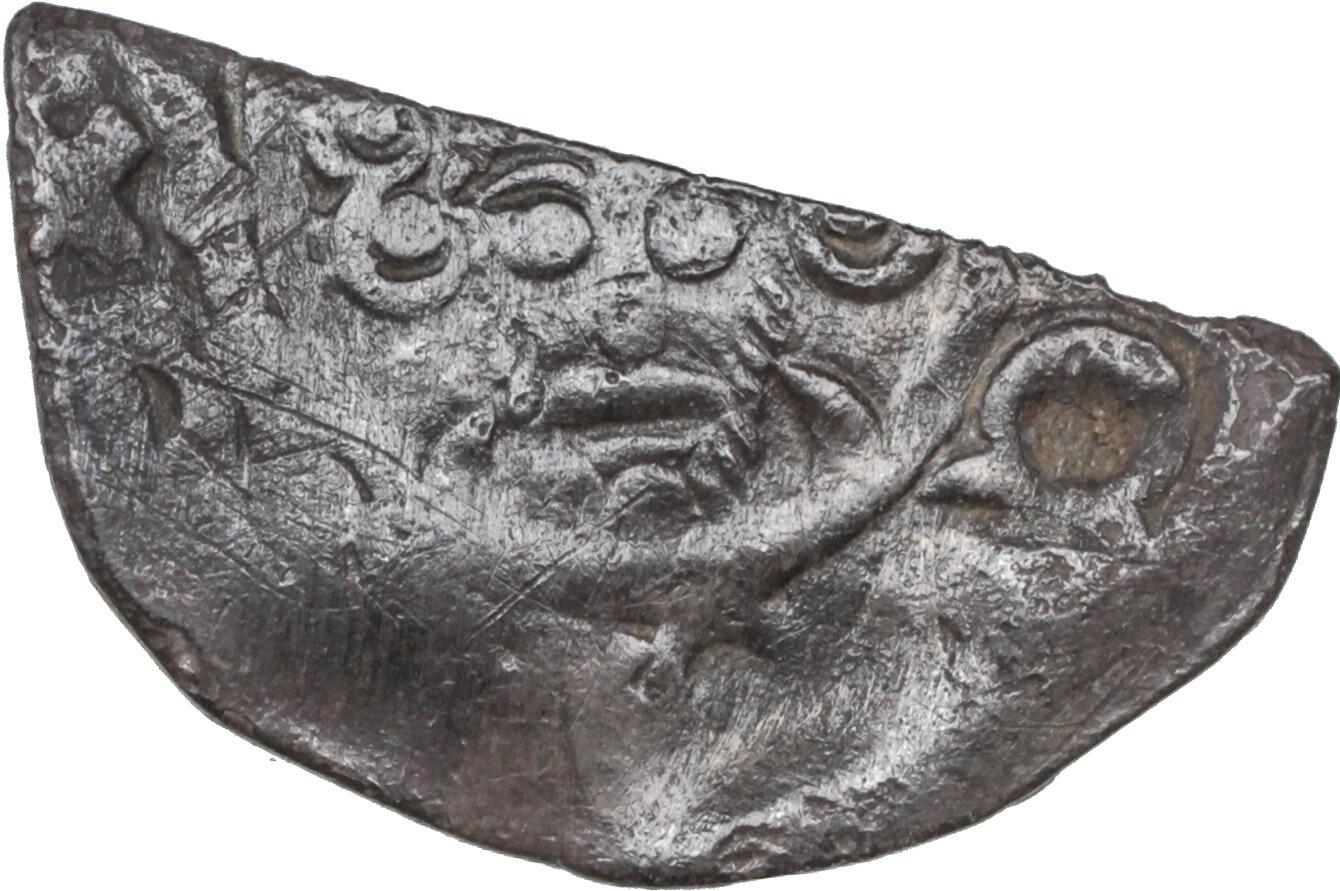 John, 1199-1216. Silver short cross cut Halfpenny, York, moneyer Tomas ...