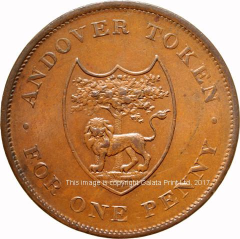 ANDOVER, Hampshire, Penny token 1812. W S & I Wakeford, bankers ...