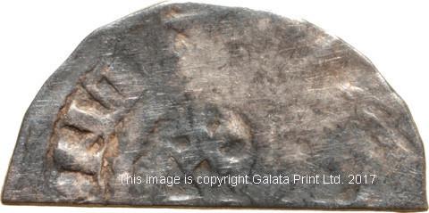 Henry II. Tealby coinage. Cut halfpenny. 0.71g
