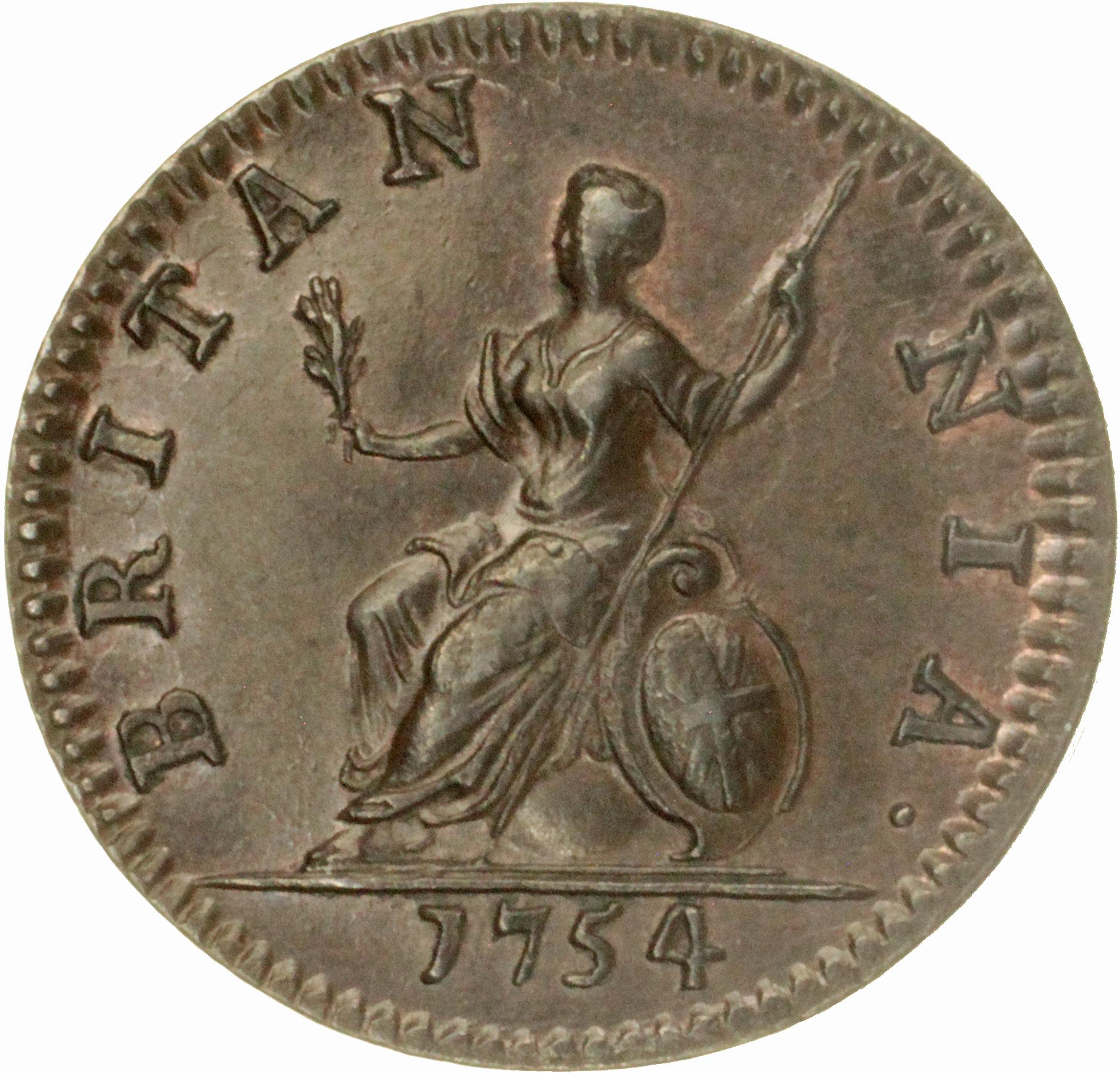 George II. Farthing, 1754.