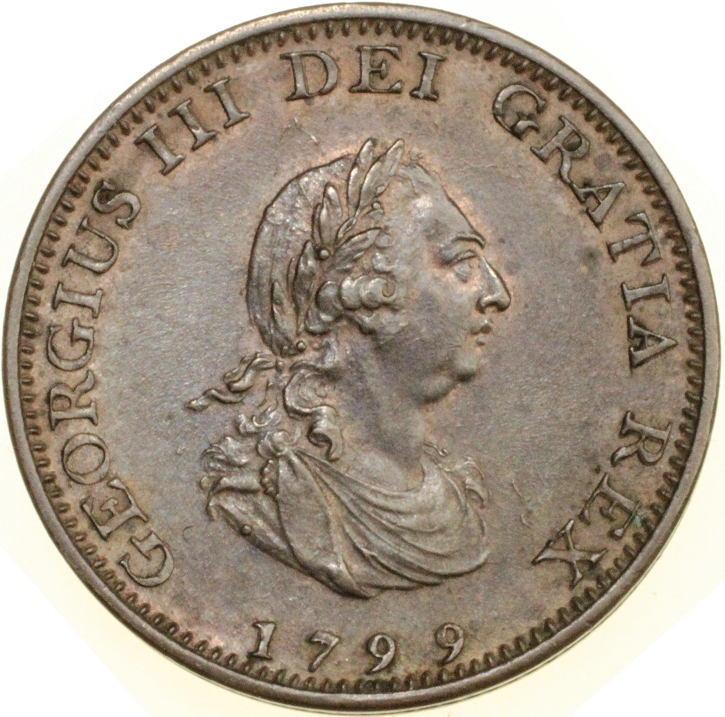 George III, farthing 1799.