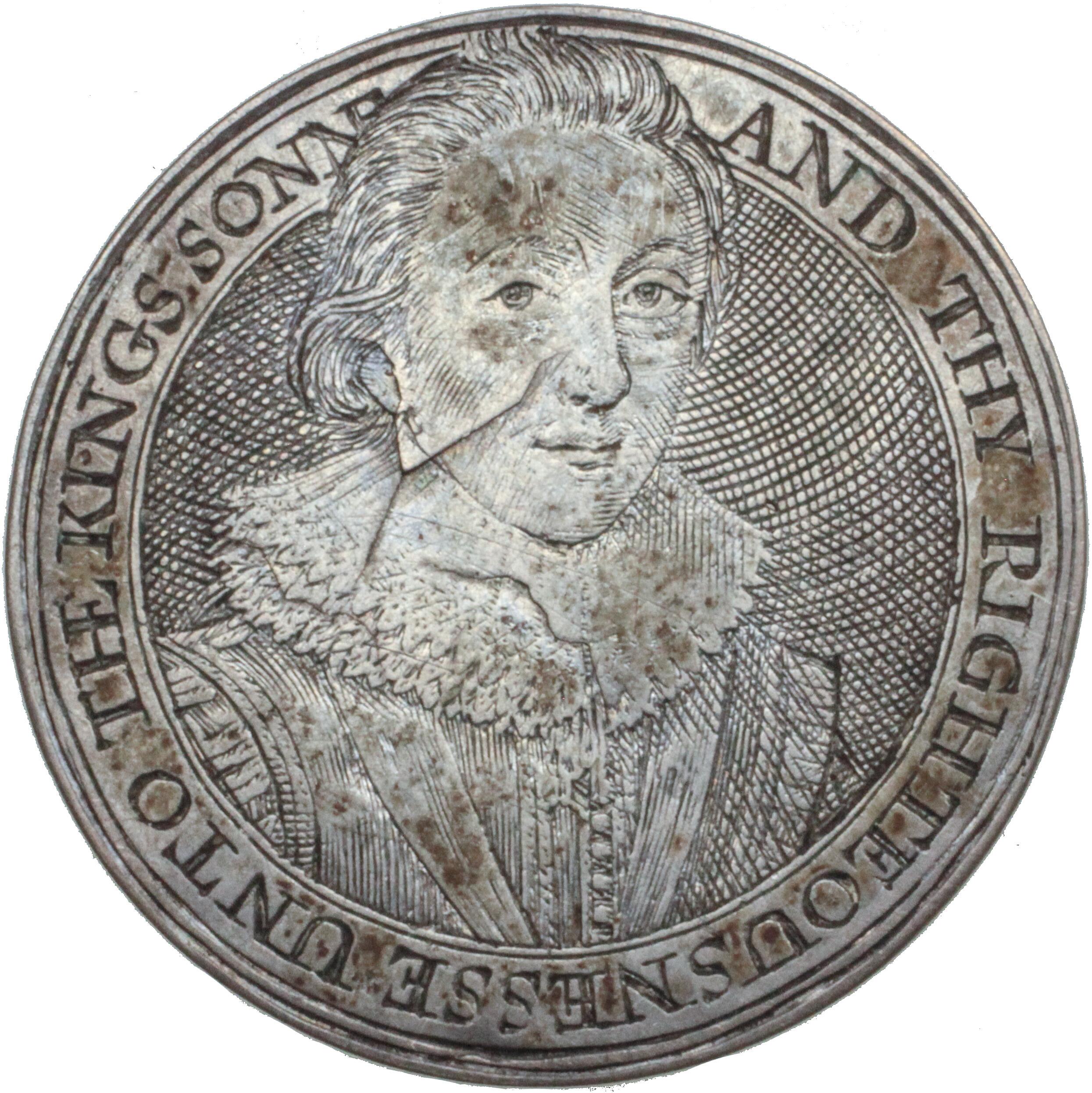 Silver counter by Simon van de Passe. James I and Charles I.