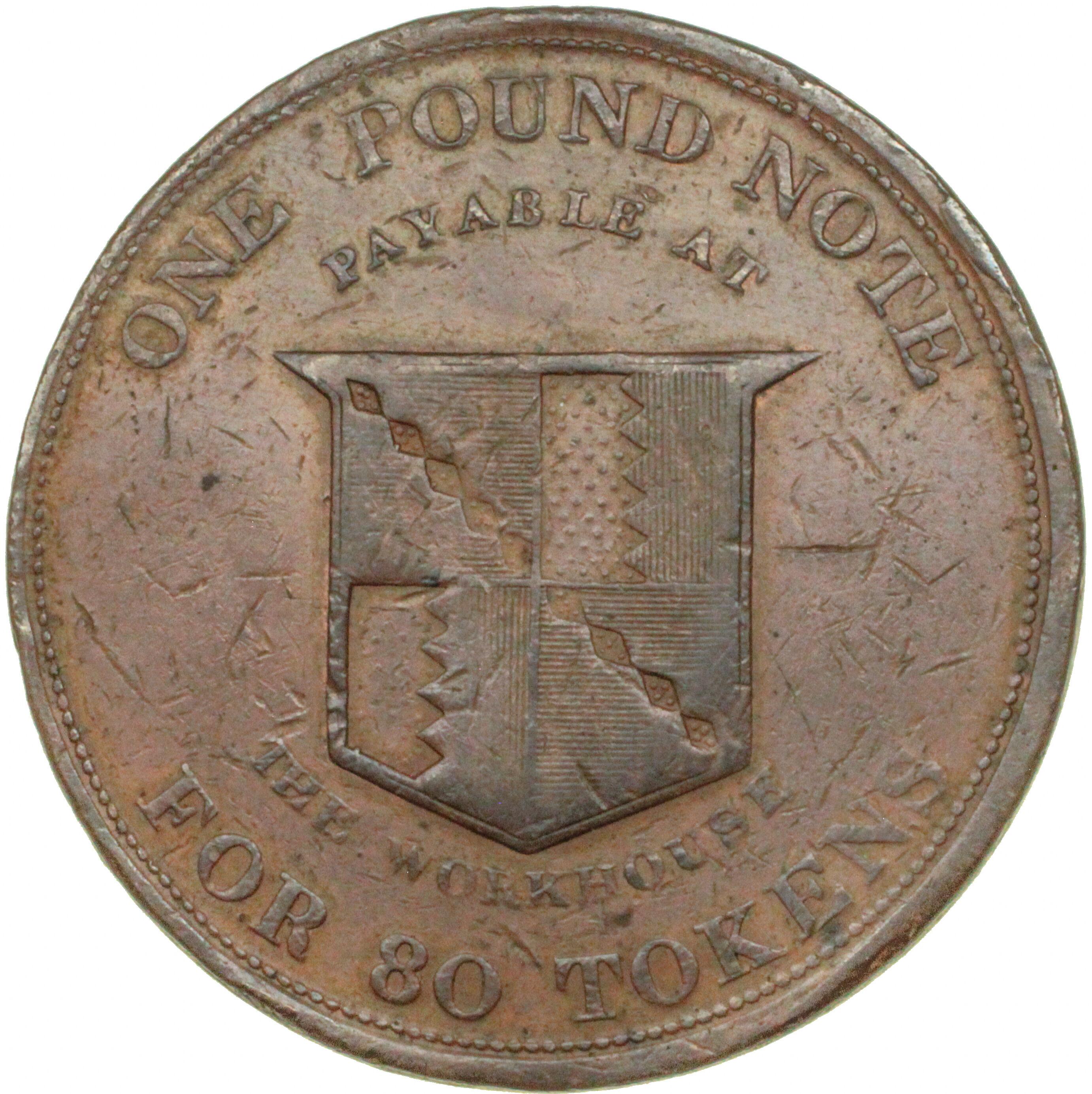 Birmingham Workhouse. Threepence token, 1813. W.380