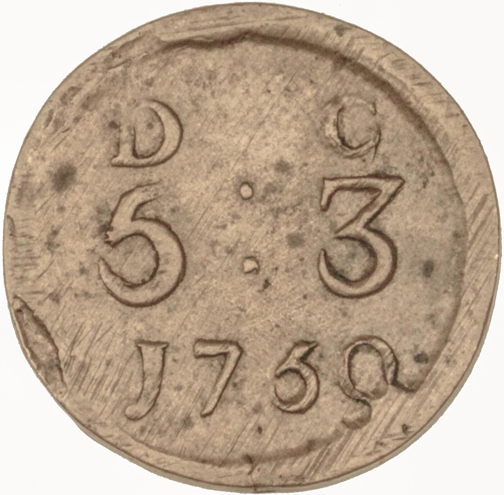 Ireland. Henry Archdall. Coin-weight for one guinea.