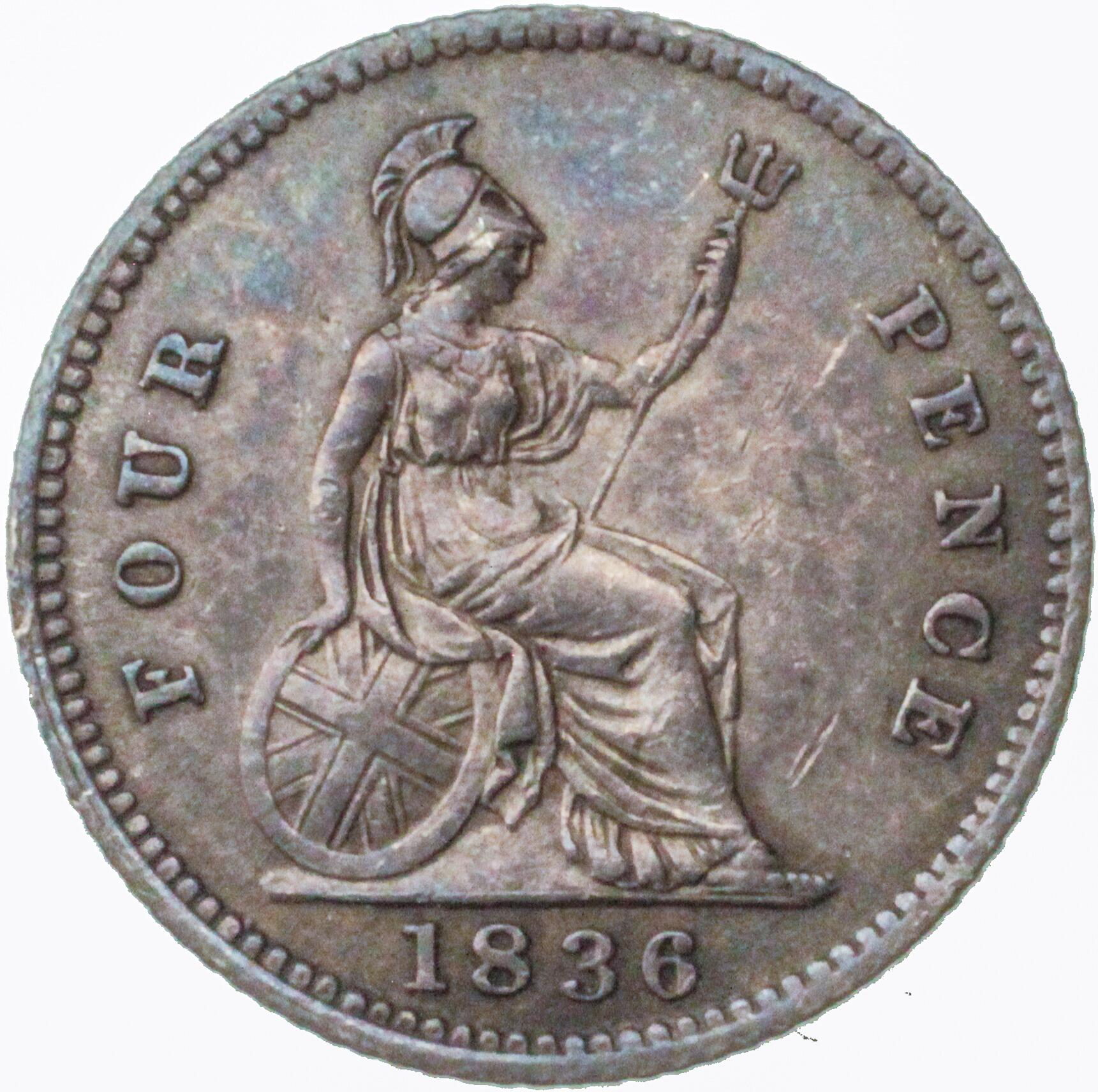 William IV, silver groat, 1836. S.3837.