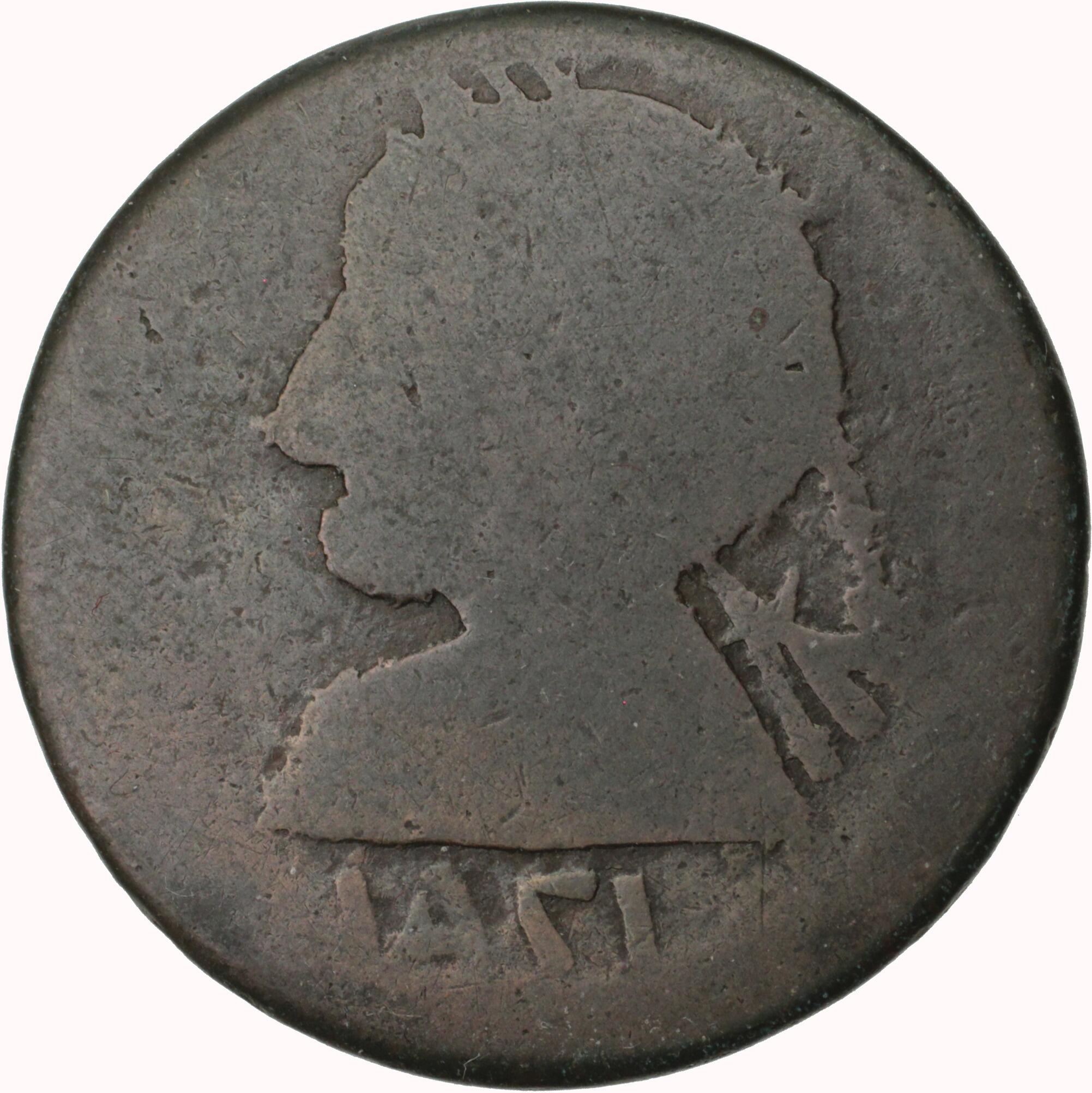North America and Canada. Colonial coinage, 'Blacksmith's copper' 1741.