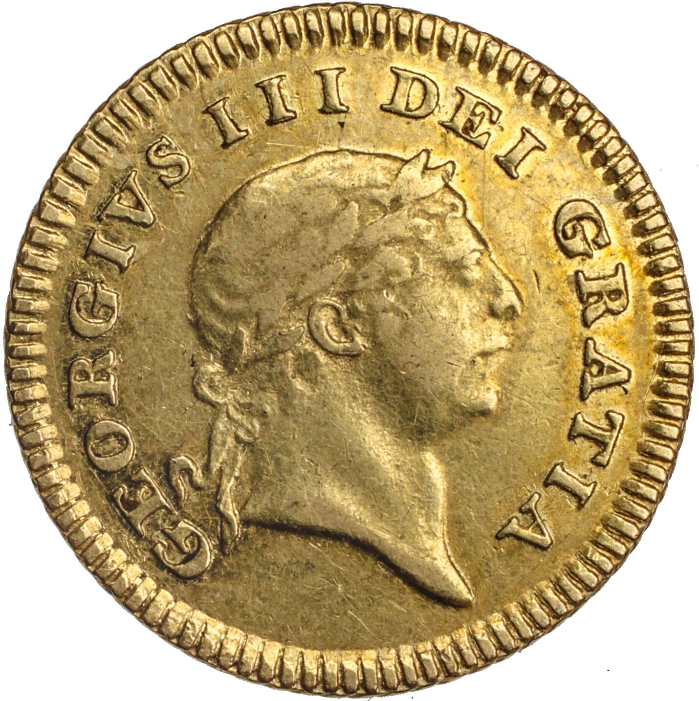 George III. Gold one third guinea, 1804.