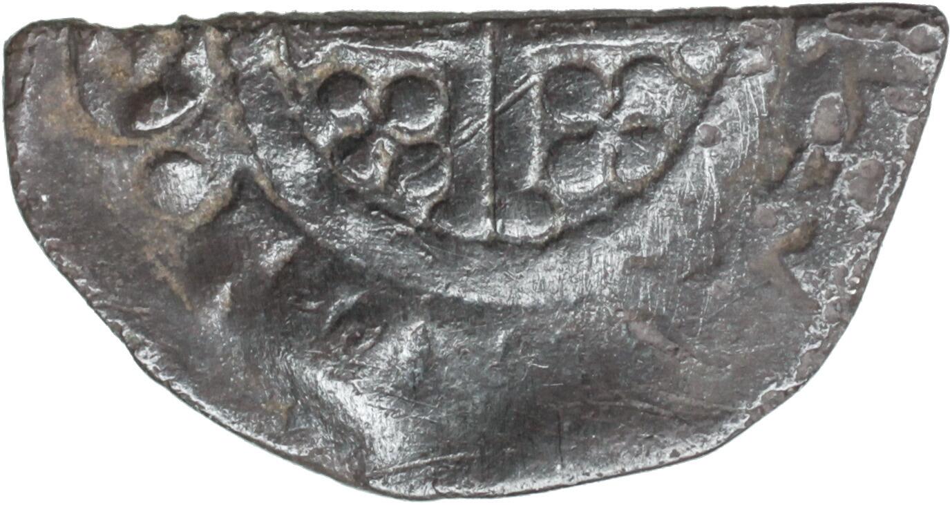 John, 1199-1216. Silver short cross cut Halfpenny, York, moneyer Tomas ...