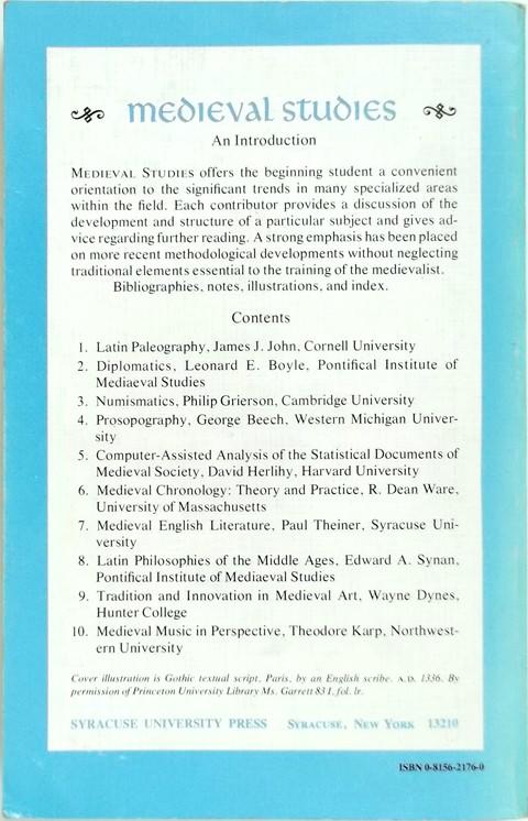 Medieval Studies: An Introduction