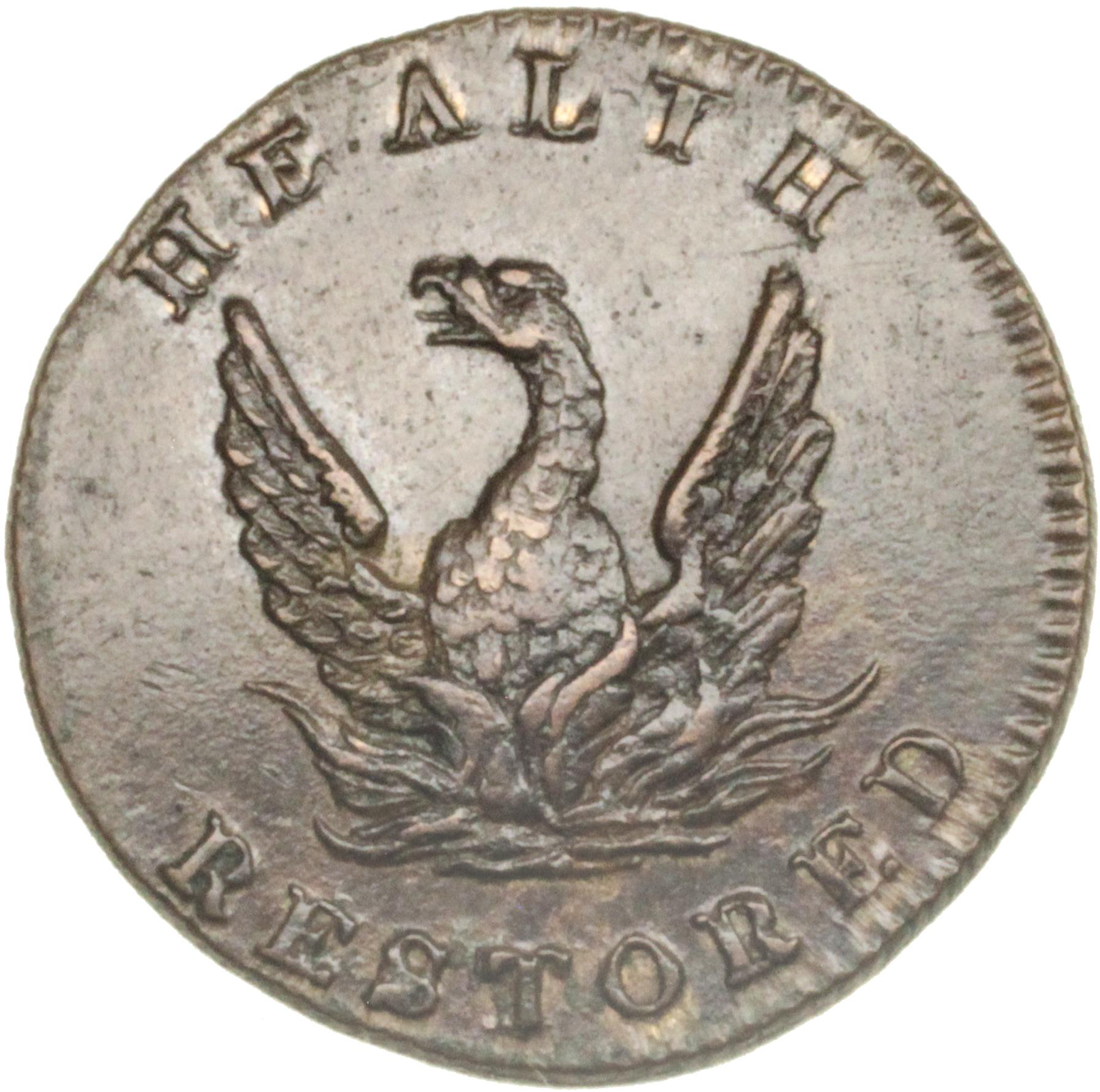 London. Dr. Eady. Farthing token 1821.