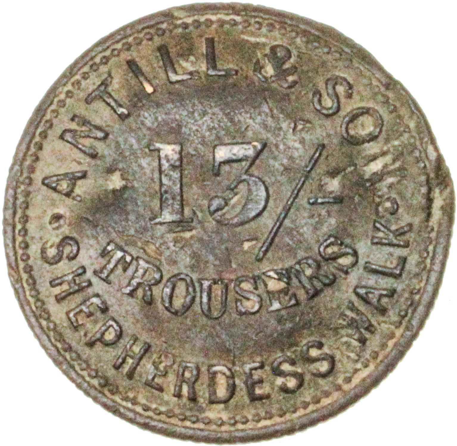 London. Antill & Son. Farthing token.