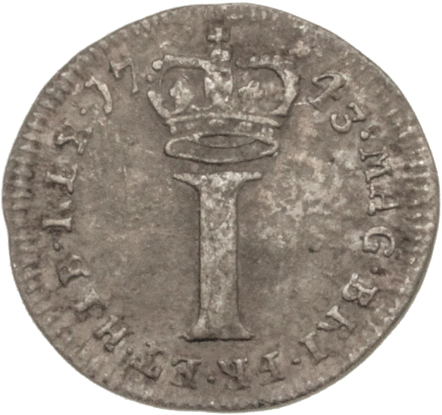 George II, silver penny, 1743.